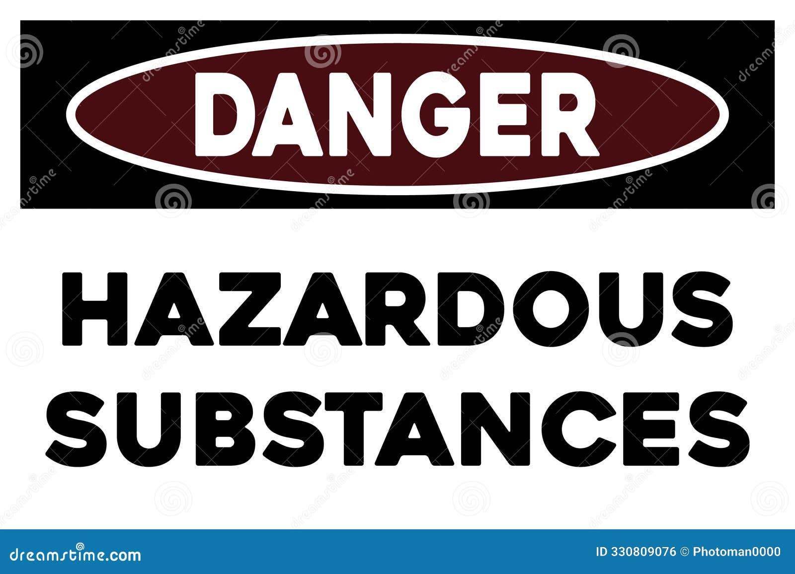 Hazardous Substances Identification Storage Area Marking Label Warning ...
