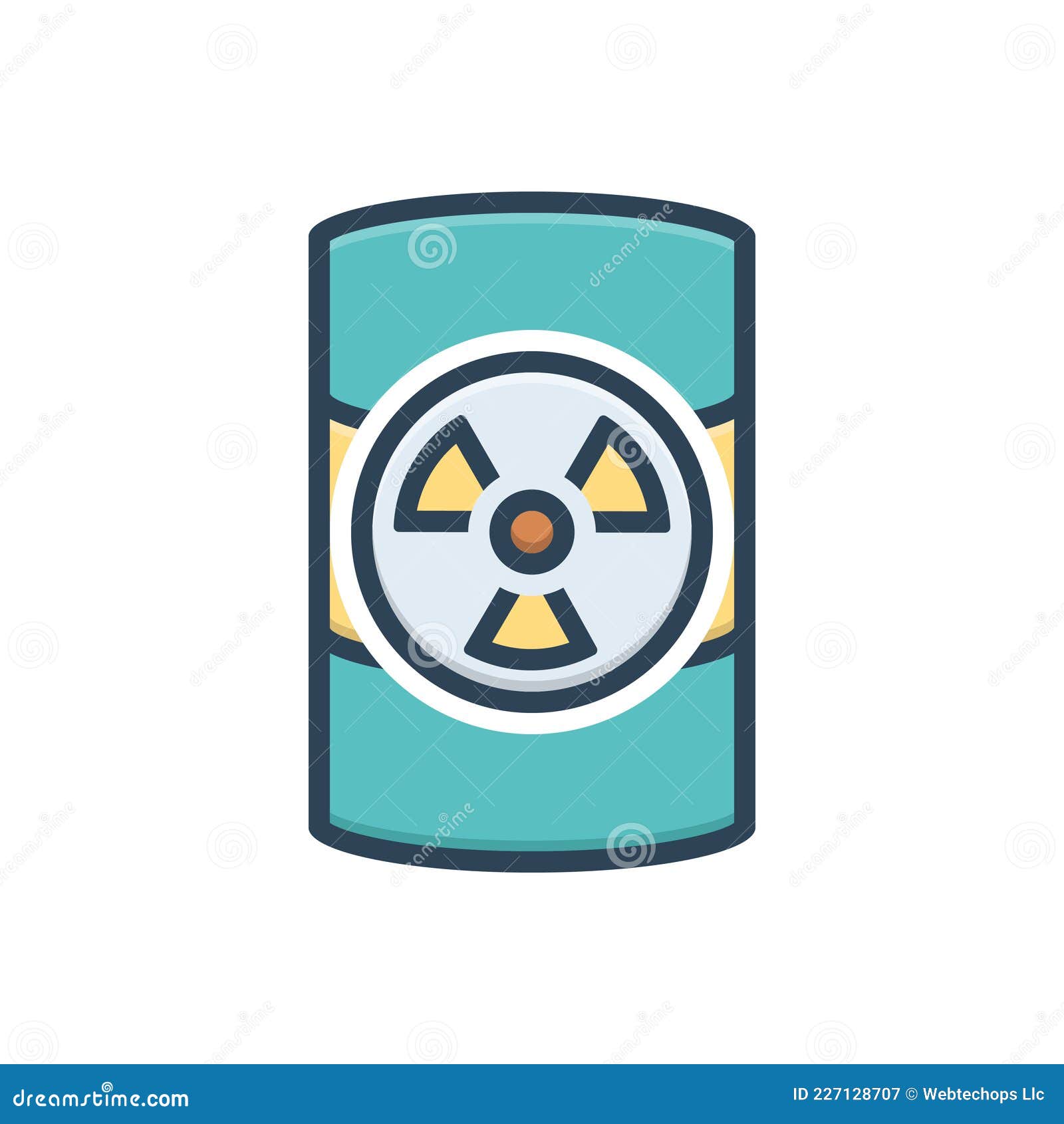 Color Illustration Icon for Hazardous Waste, Dangerous and Perilous ...