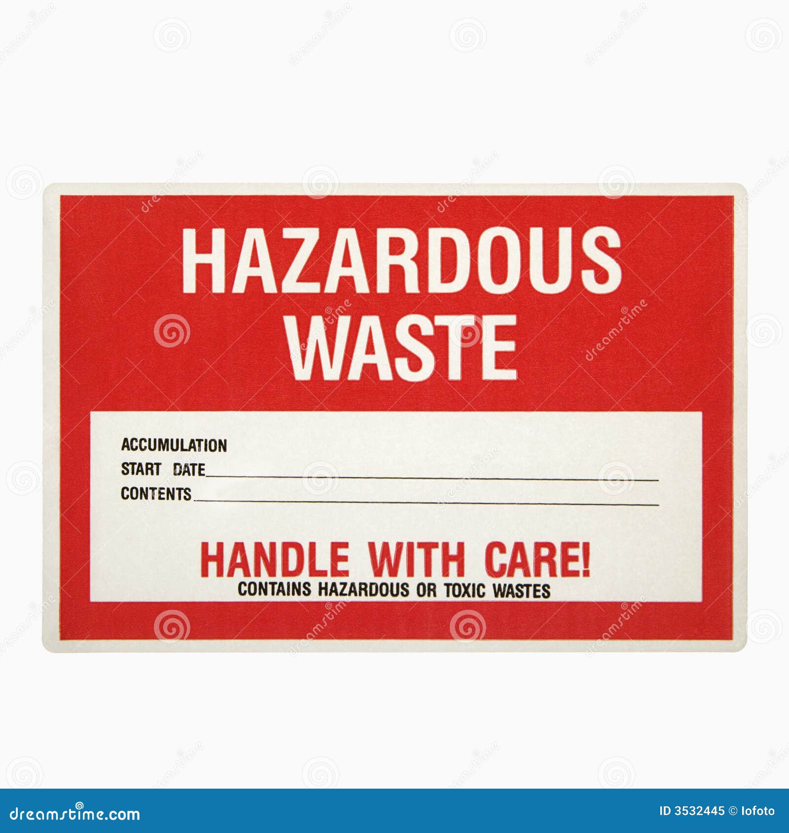 Hazardous waste sign. stock image. Image of pollution - 3532445