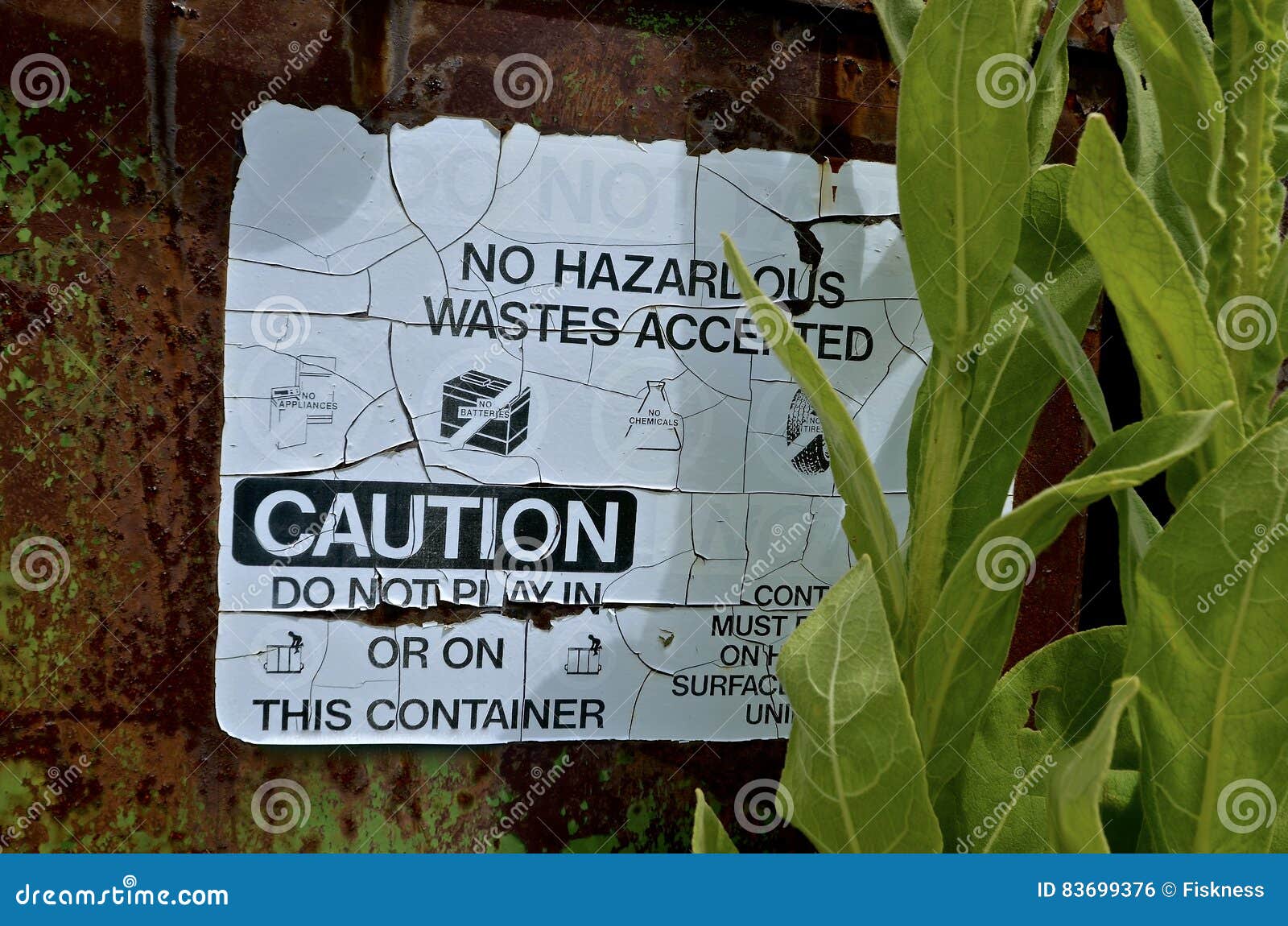 Hazardous waste sign stock photo. Image of pollution - 83699376
