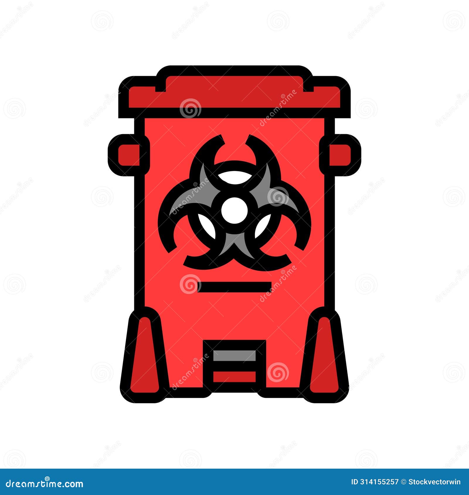 Hazardous Waste Sorting Color Icon Vector Illustration Stock Vector ...