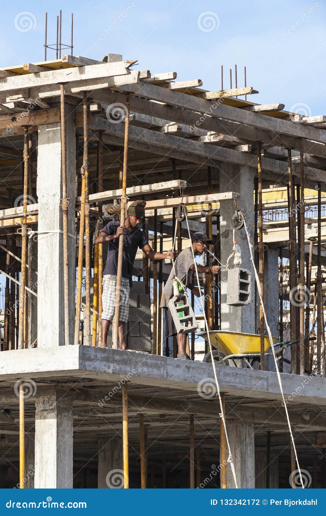 Hazardous Work at Construction Site Africa Editorial Photography ...