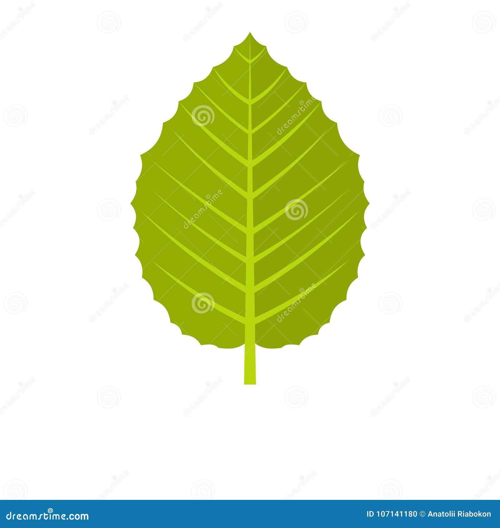 Hazel Leaf Icon, Flat Style Stock Vector - Illustration of decorative ...