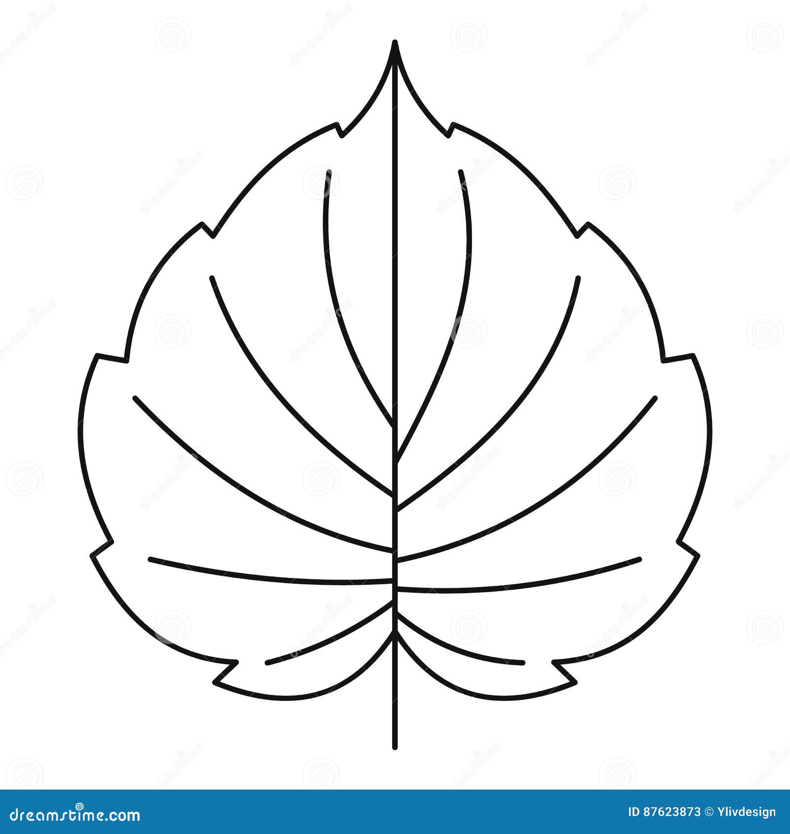 Hazel Leaf Icon, Outline Style Stock Vector - Illustration of plant ...