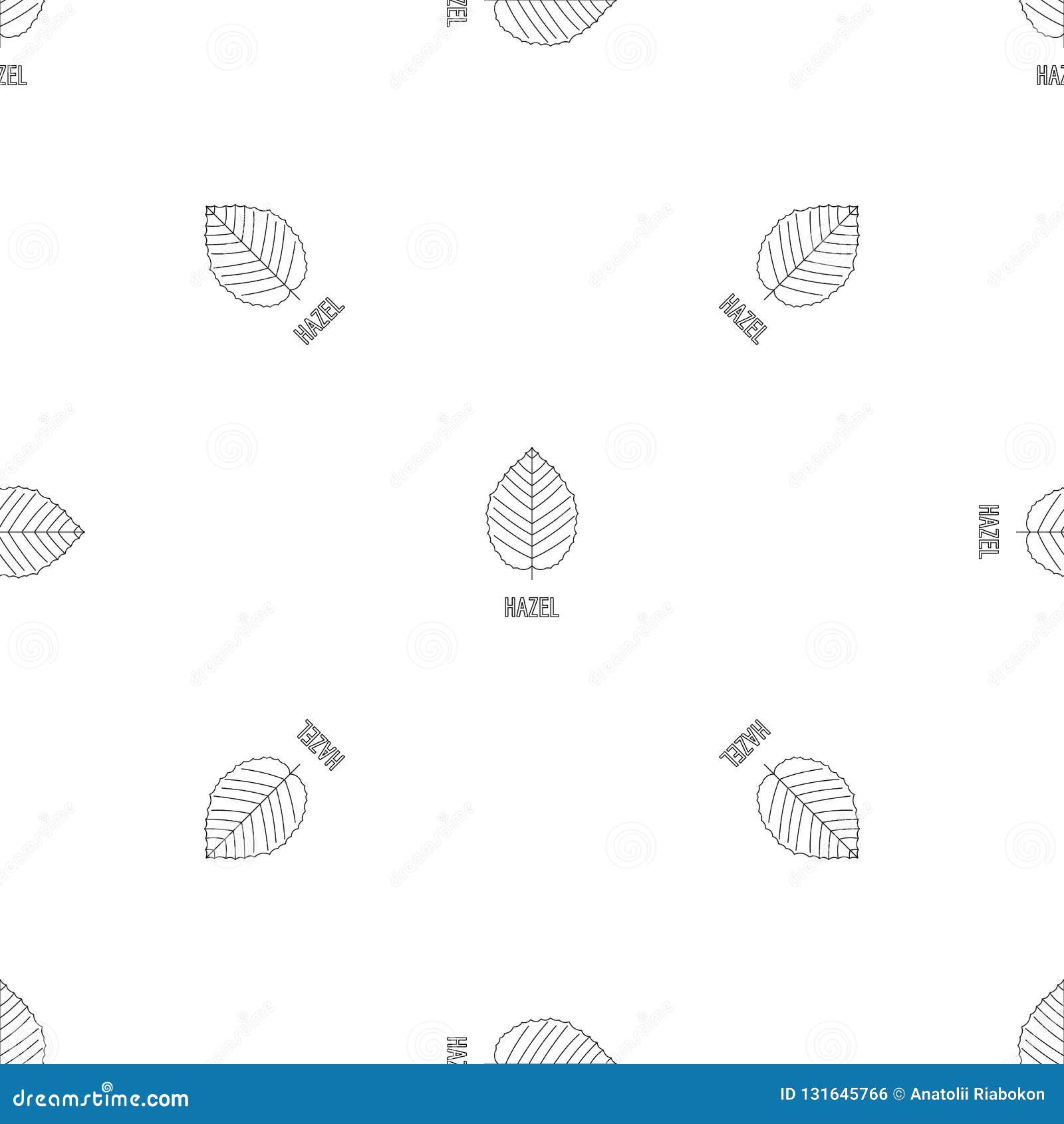 Hazel Leaf Pattern Seamless Vector Stock Vector - Illustration of ...