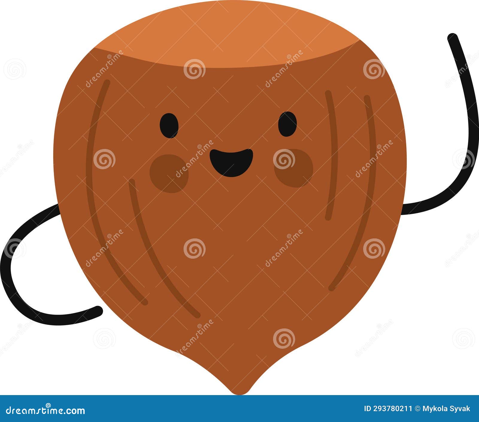 Hazelnut Cartoon Character stock vector. Illustration of character ...