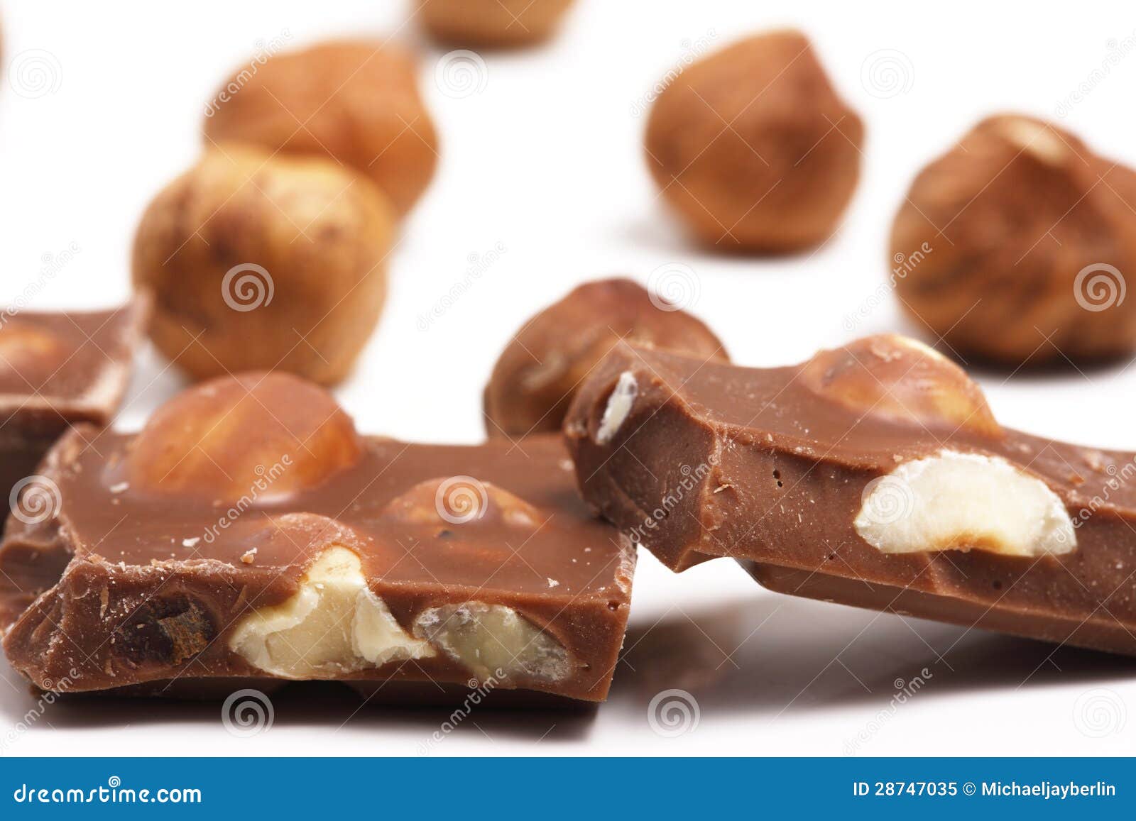 Hazelnut and chocolate stock image. Image of brown, calories - 28747035