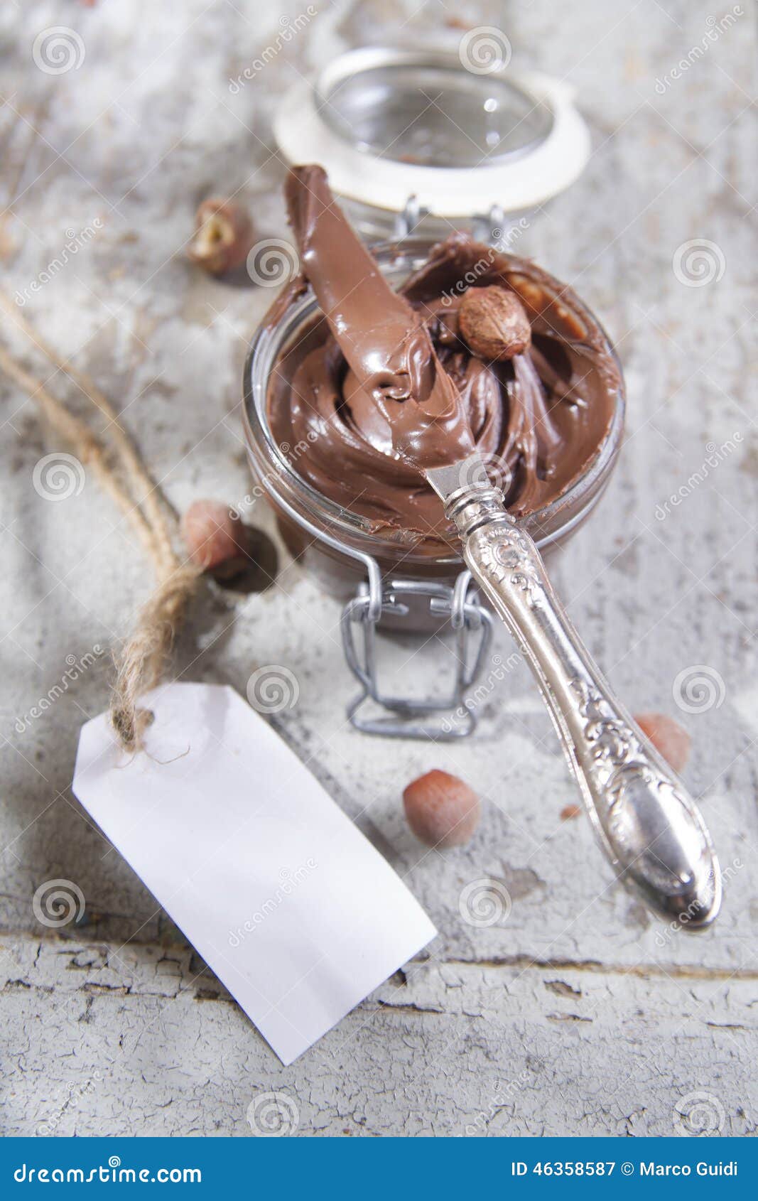 Hazelnut cream stock image. Image of delicious, knife - 46358587