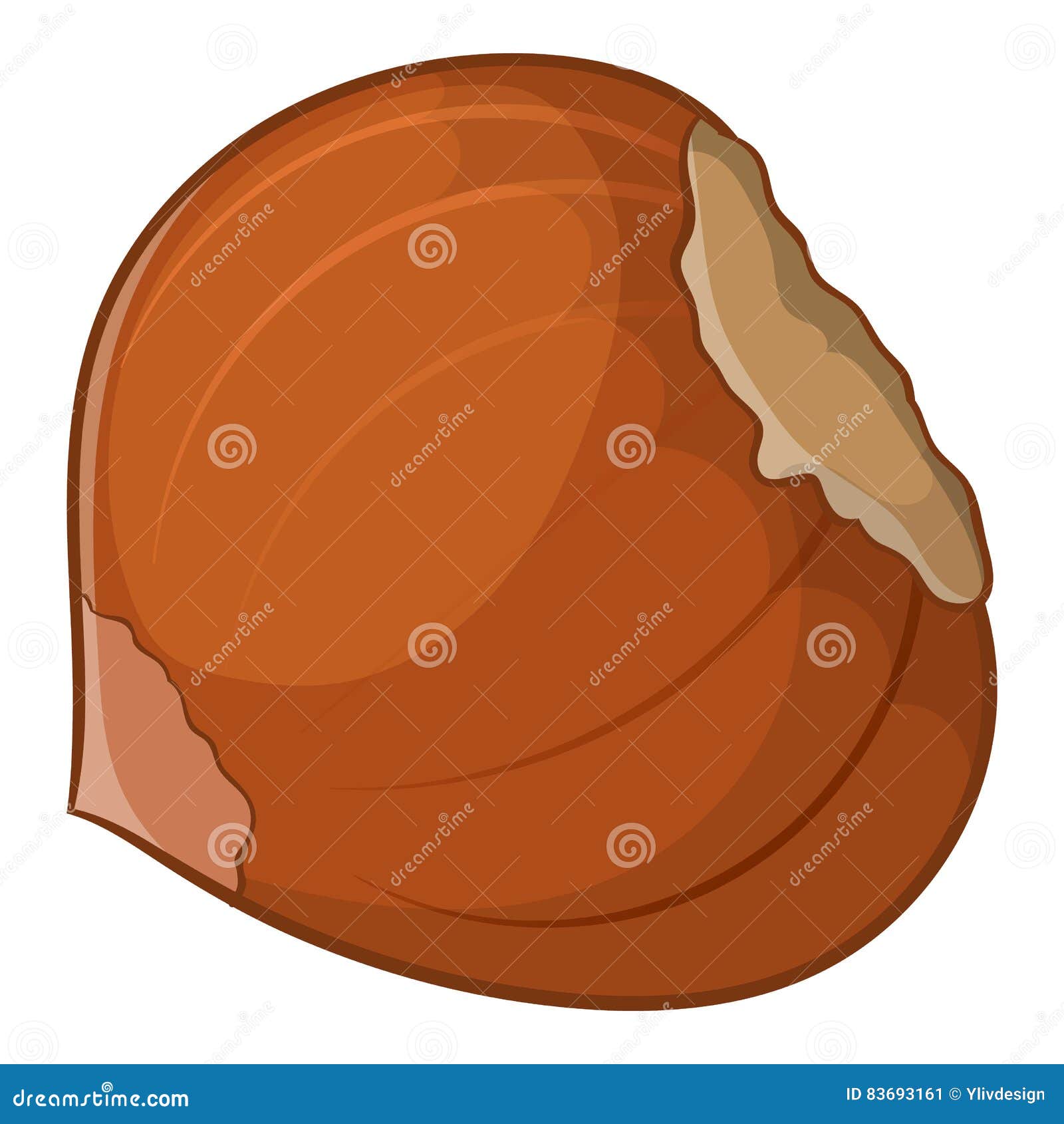 Hazelnut Icon, Cartoon Style Stock Vector - Illustration of hazel, seed ...