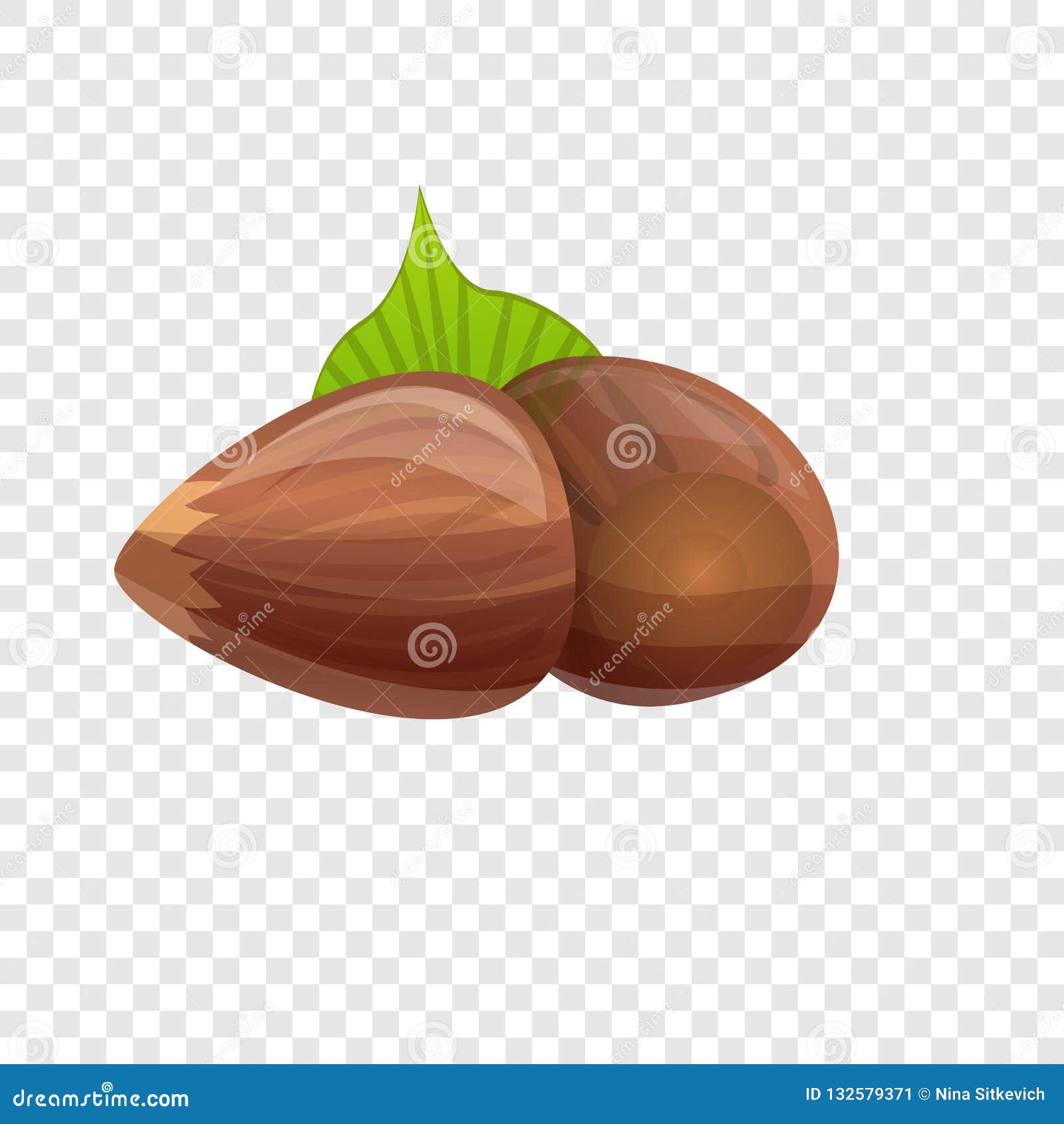 Hazelnut Icon, Cartoon Style Stock Vector - Illustration of diet ...