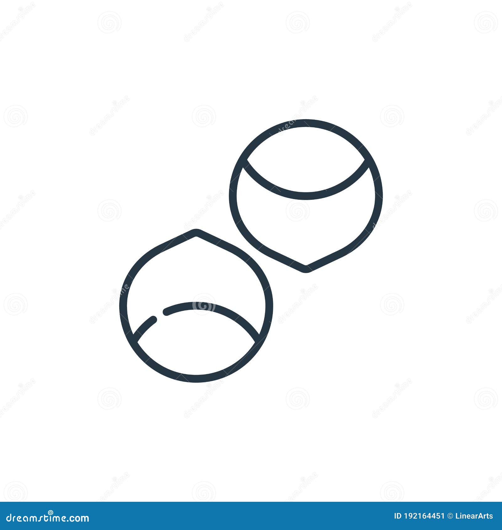 Hazelnut Icon Vector from Food and Drinks Allergy Concept. Thin Line ...