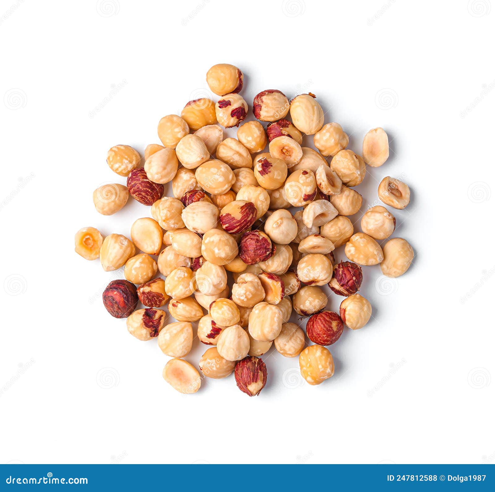 Hazelnut Kernels are Isolated on a White Background. Stock Photo ...