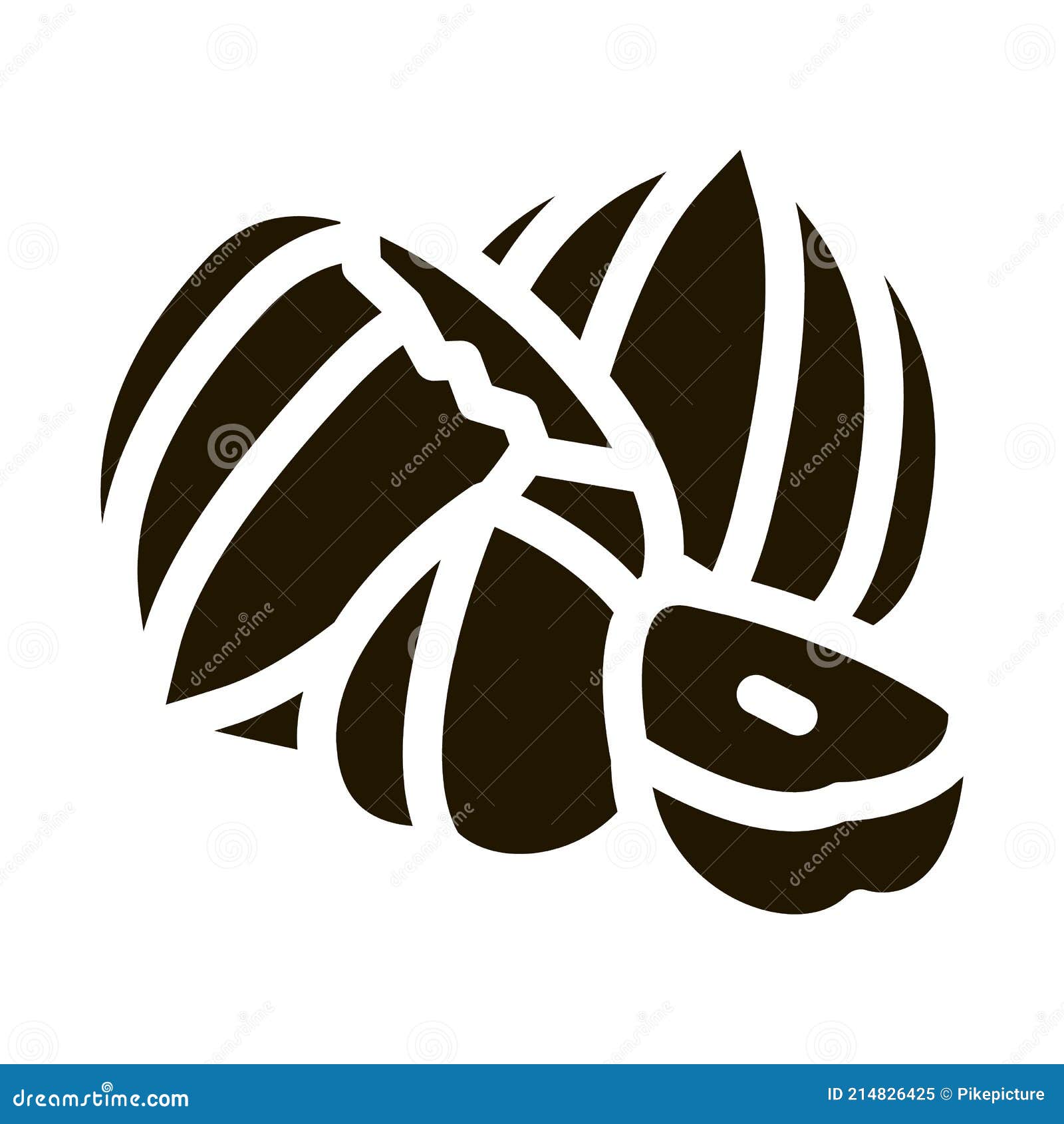 Hazelnut Nut Icon Vector Glyph Illustration Stock Vector - Illustration ...