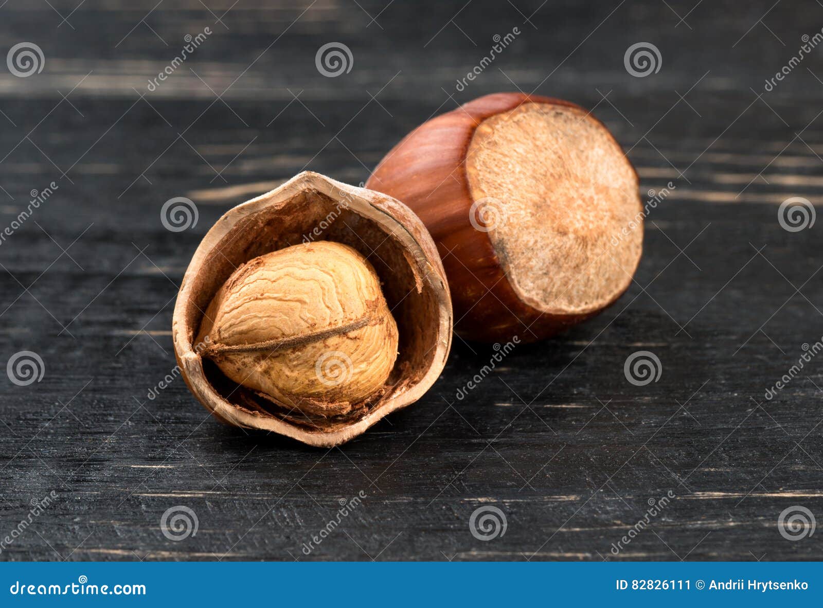 Hazelnut in shell stock image. Image of unpeeled, brown - 82826111