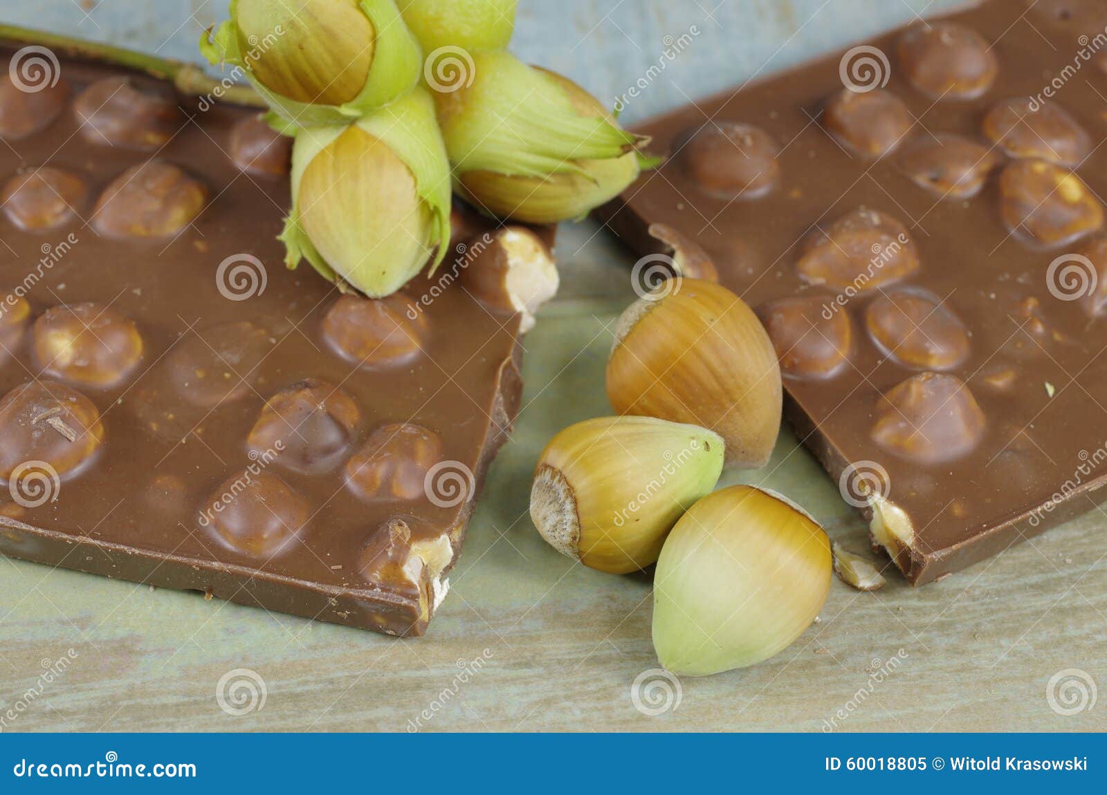 Hazelnuts and chocolate stock image. Image of fresh, close - 60018805