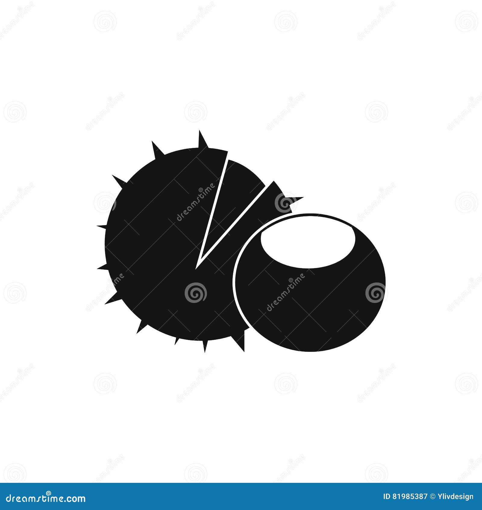Hazelnuts Icon, Simple Style Stock Vector - Illustration of dried, flavor: 81985387