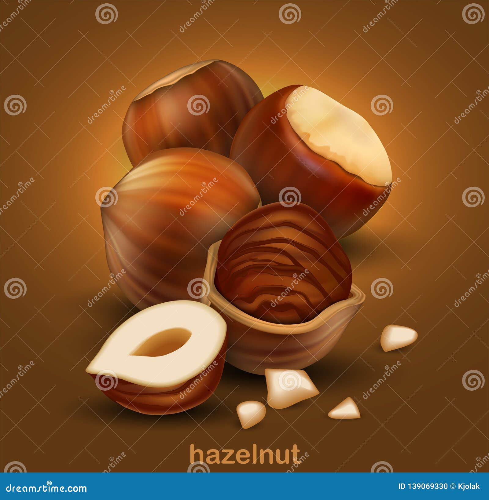 Hazelnuts Set. Whole, Peeled, Sigles And Group. Hand Drawn Sketch Style ...