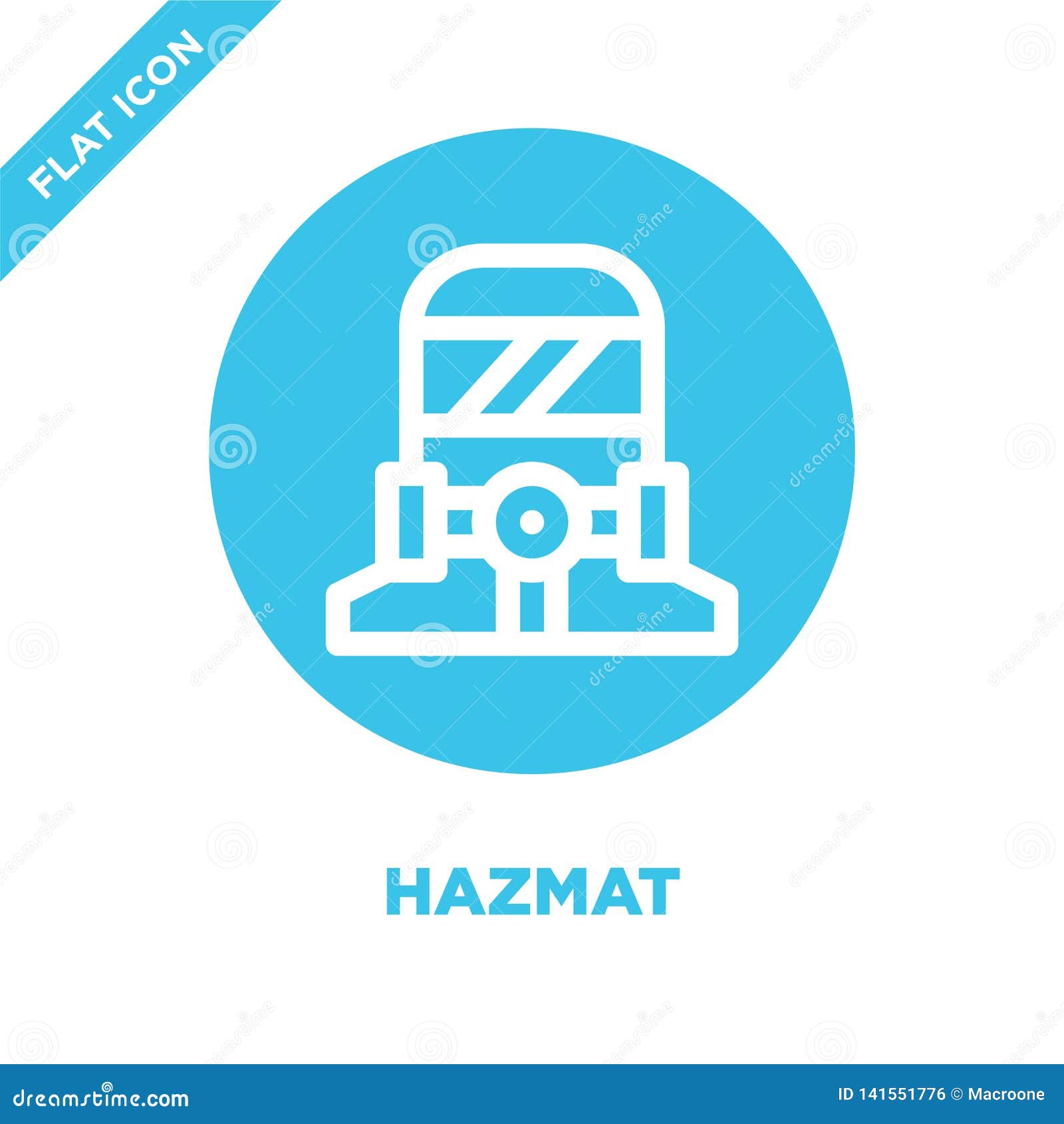 Hazmat Icon Vector. Thin Line Hazmat Outline Icon Vector Illustration ...