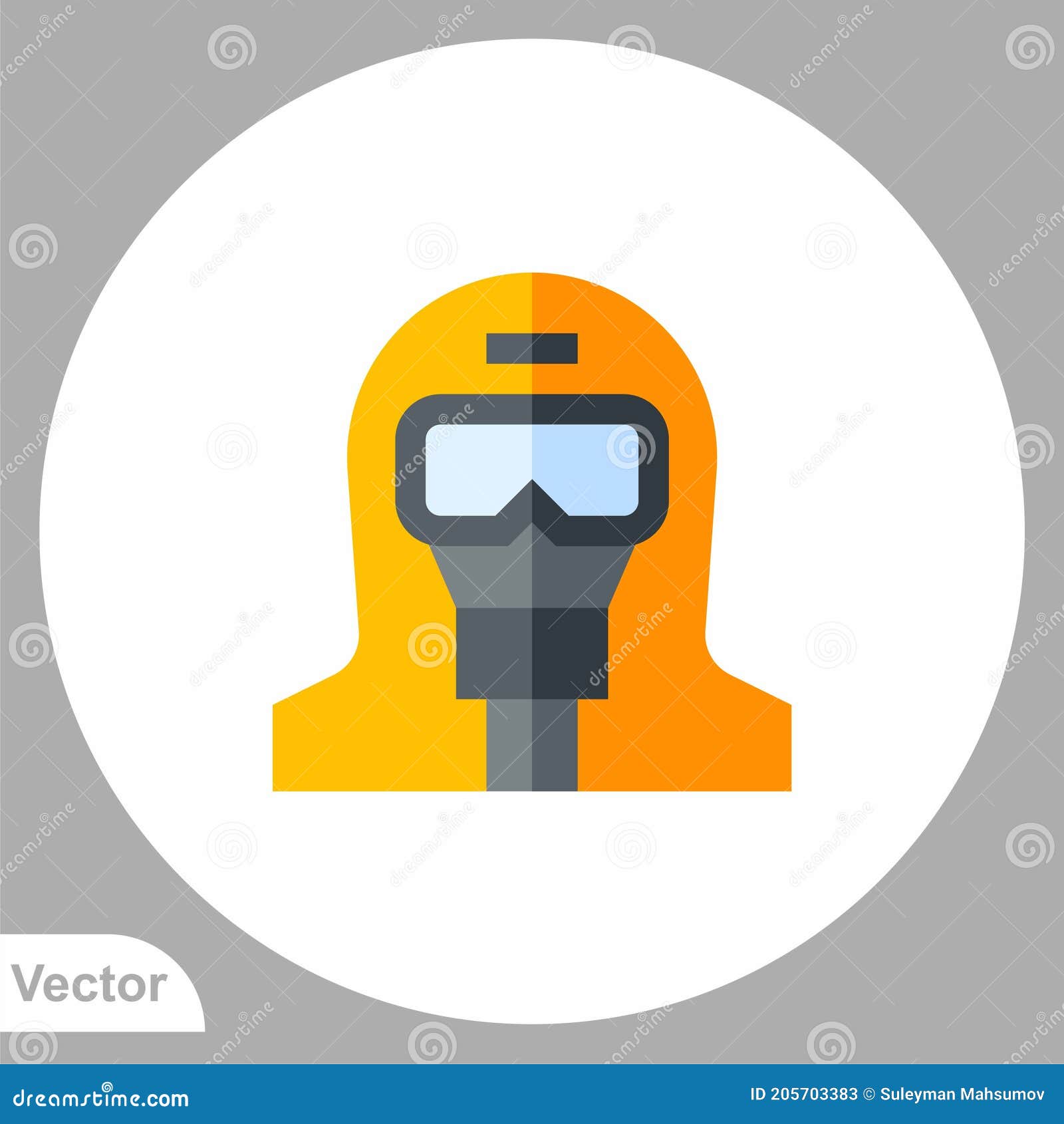 Hazmat Vector Icon Sign Symbol Stock Vector - Illustration of health ...