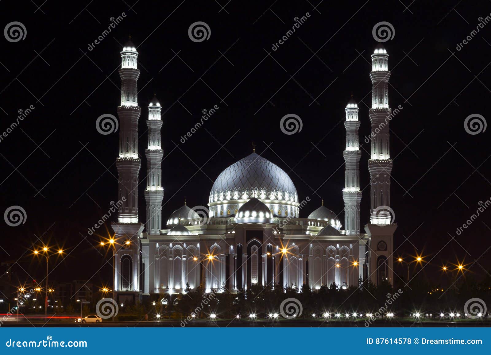 Hazrat-Sultan Mosque, Astana, Kazakhstan Stock Photo - Image of central ...