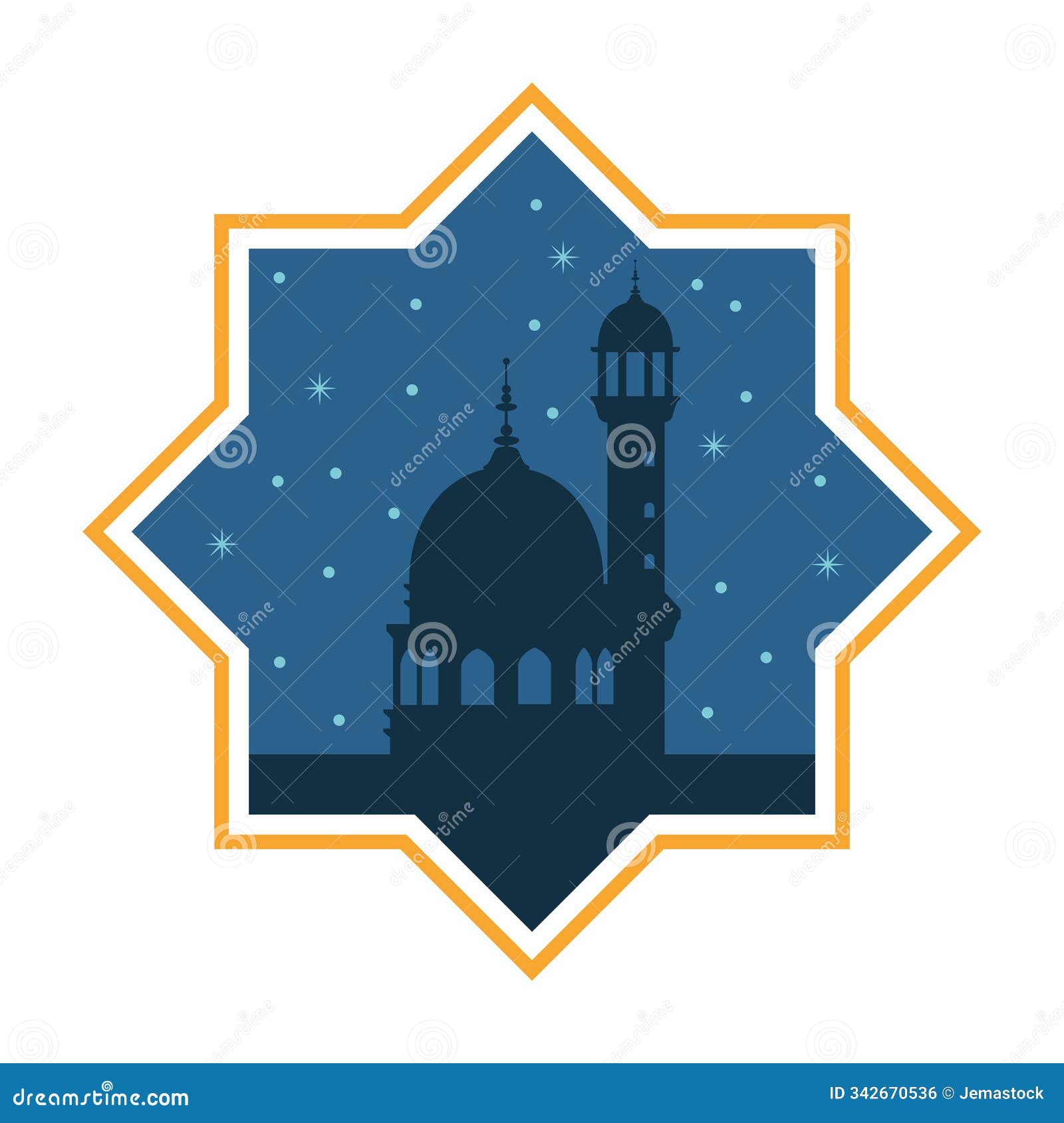 Hazratbal arab night frame stock illustration. Illustration of monument ...