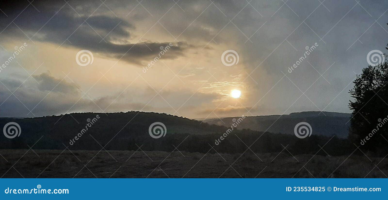 Hazy Morning Sky stock image. Image of sunlight, sunset - 235534825