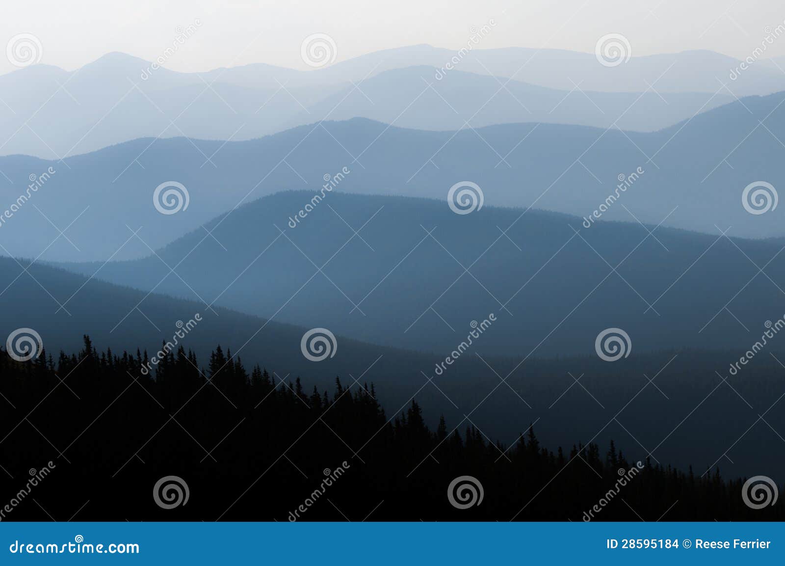 Hazy Mountains stock photo. Image of hills, layers, haze - 28595184