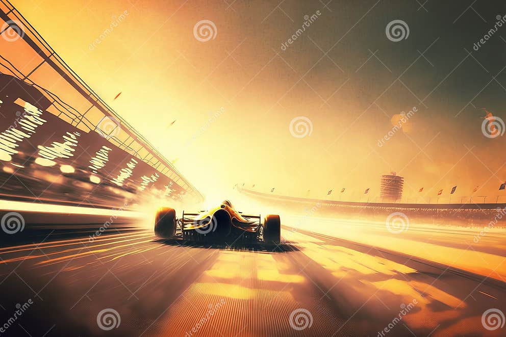 Hazy racetrack in motion stock illustration. Illustration of glass ...