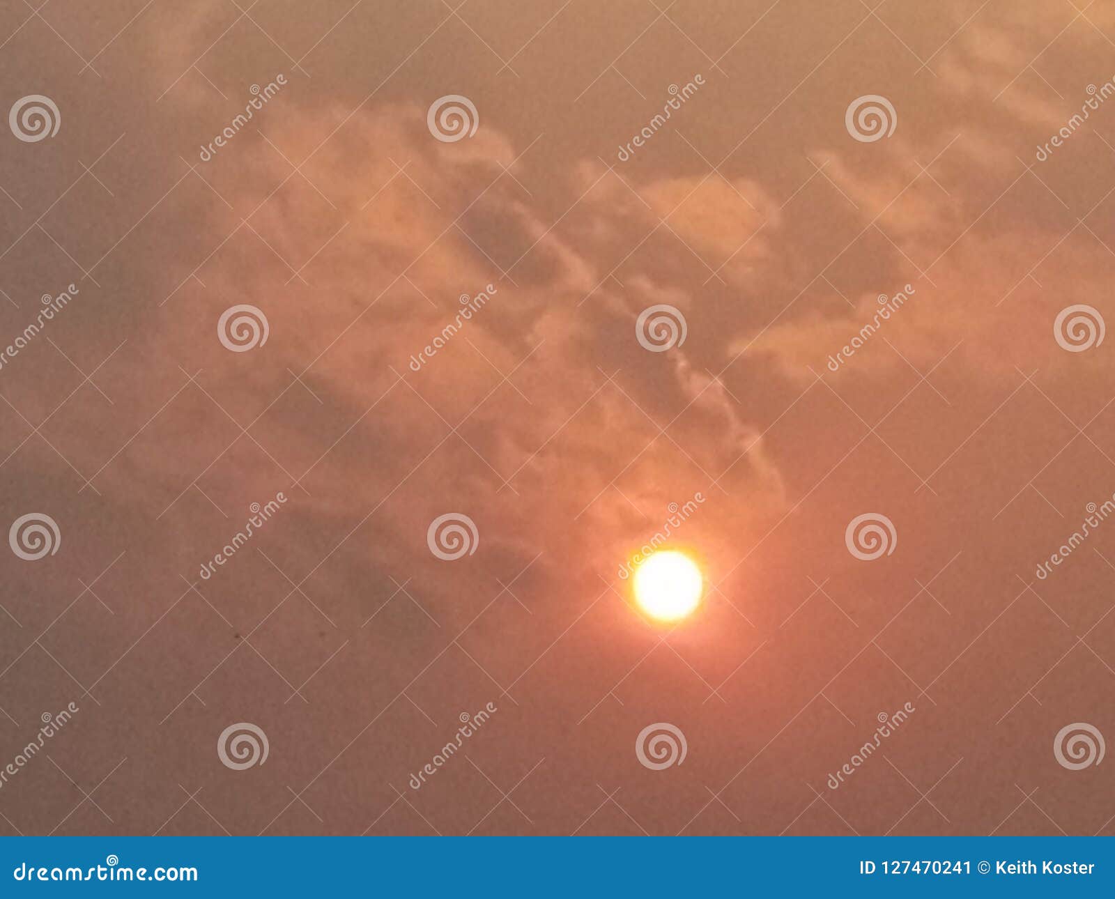 Hazy Sunset stock image. Image of sunset, hazy, setting - 127470241