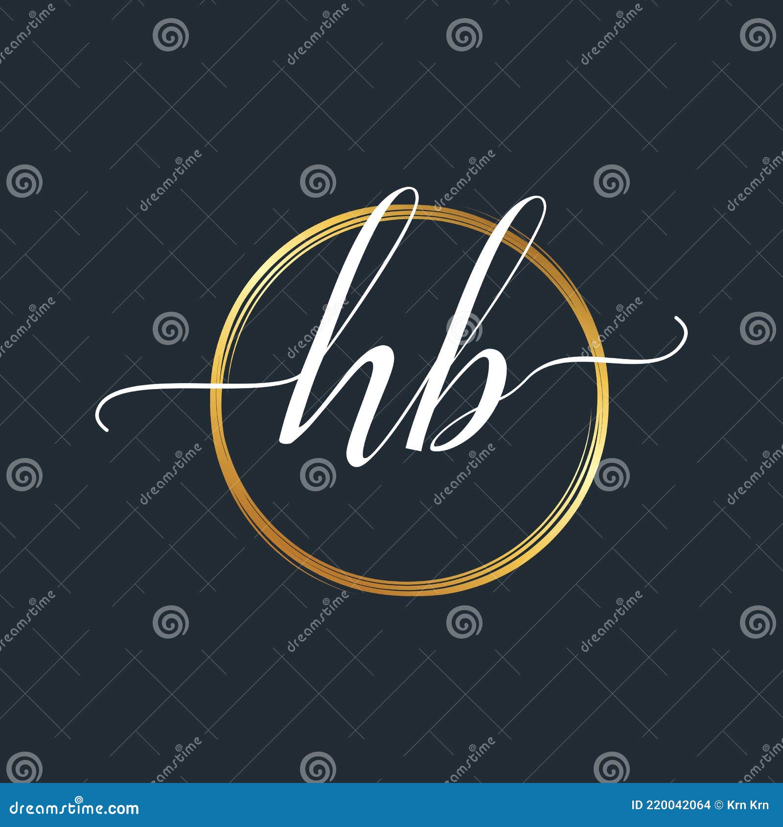 HB Initial Letter Handwriting Stylish Logo Designs Symbol Stock ...