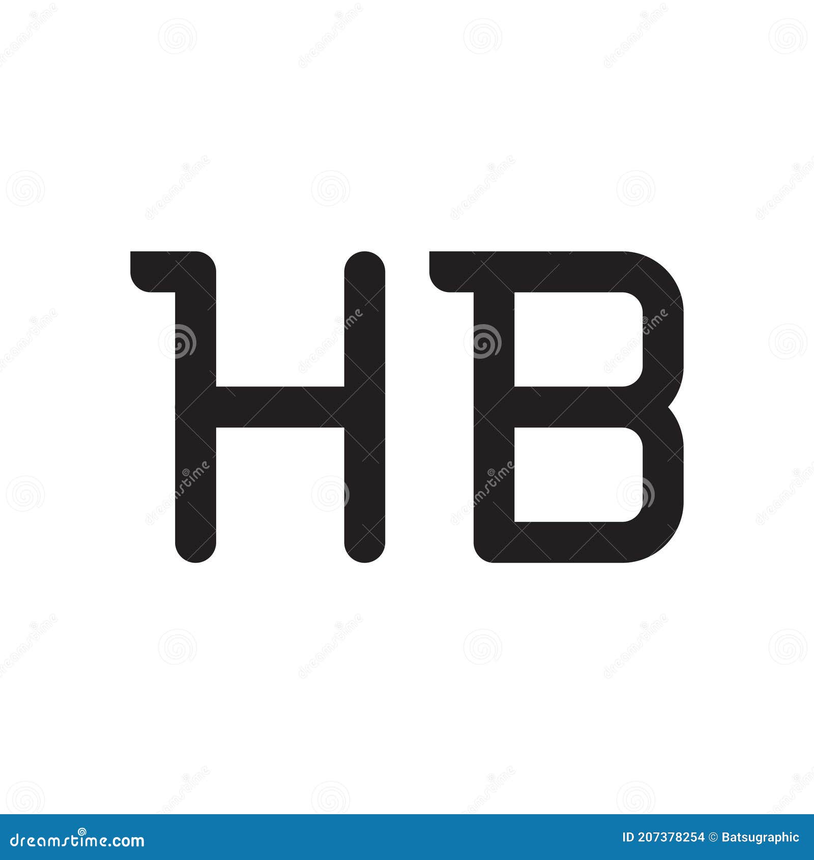 HB Initial Letter Logo Template Vector Icon Design Stock Vector ...