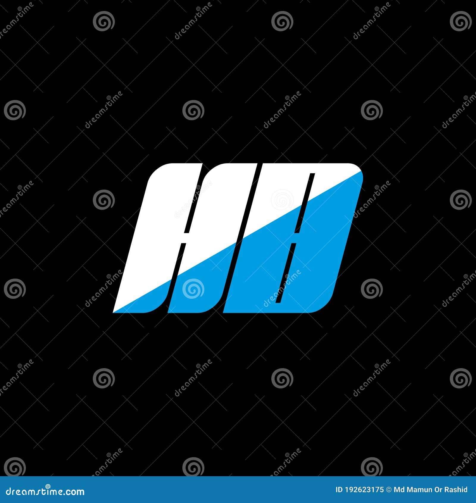 HB Letter Logo Design On Black Background. HB Creative Initials Letter ...