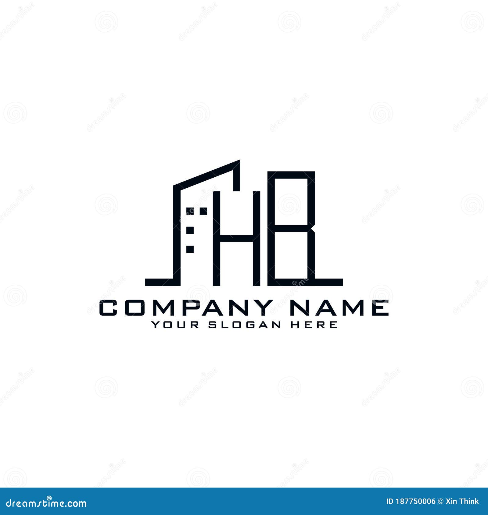 HB Letter Logo Icon Design Template Elements Stock Vector ...