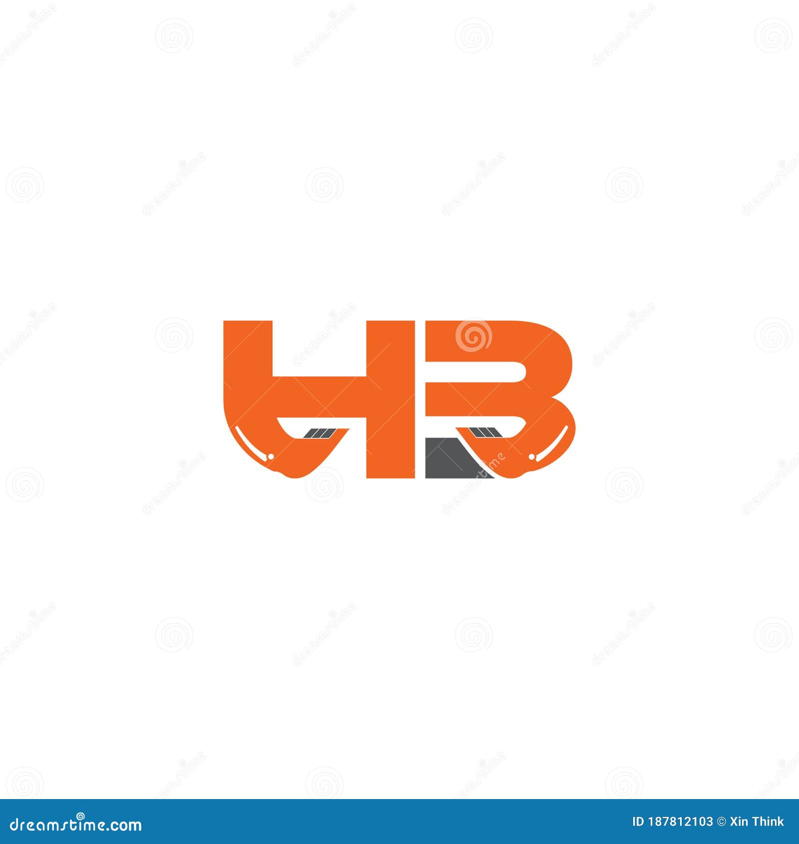 HB Letter Logo Icon Design Template Elements Stock Vector ...