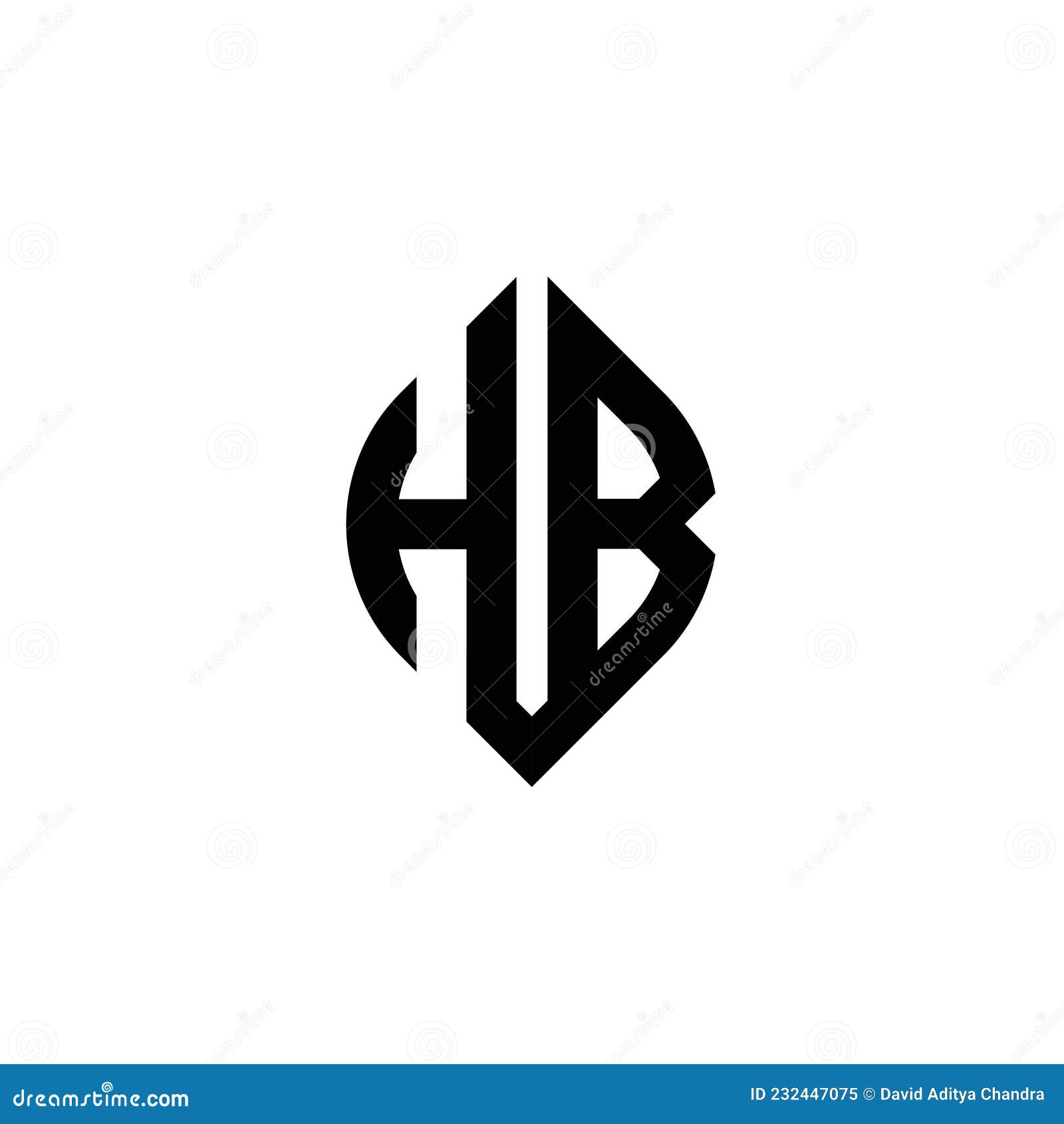 HB Logo Monogram Geometric Shape Style Stock Vector - Illustration of ...