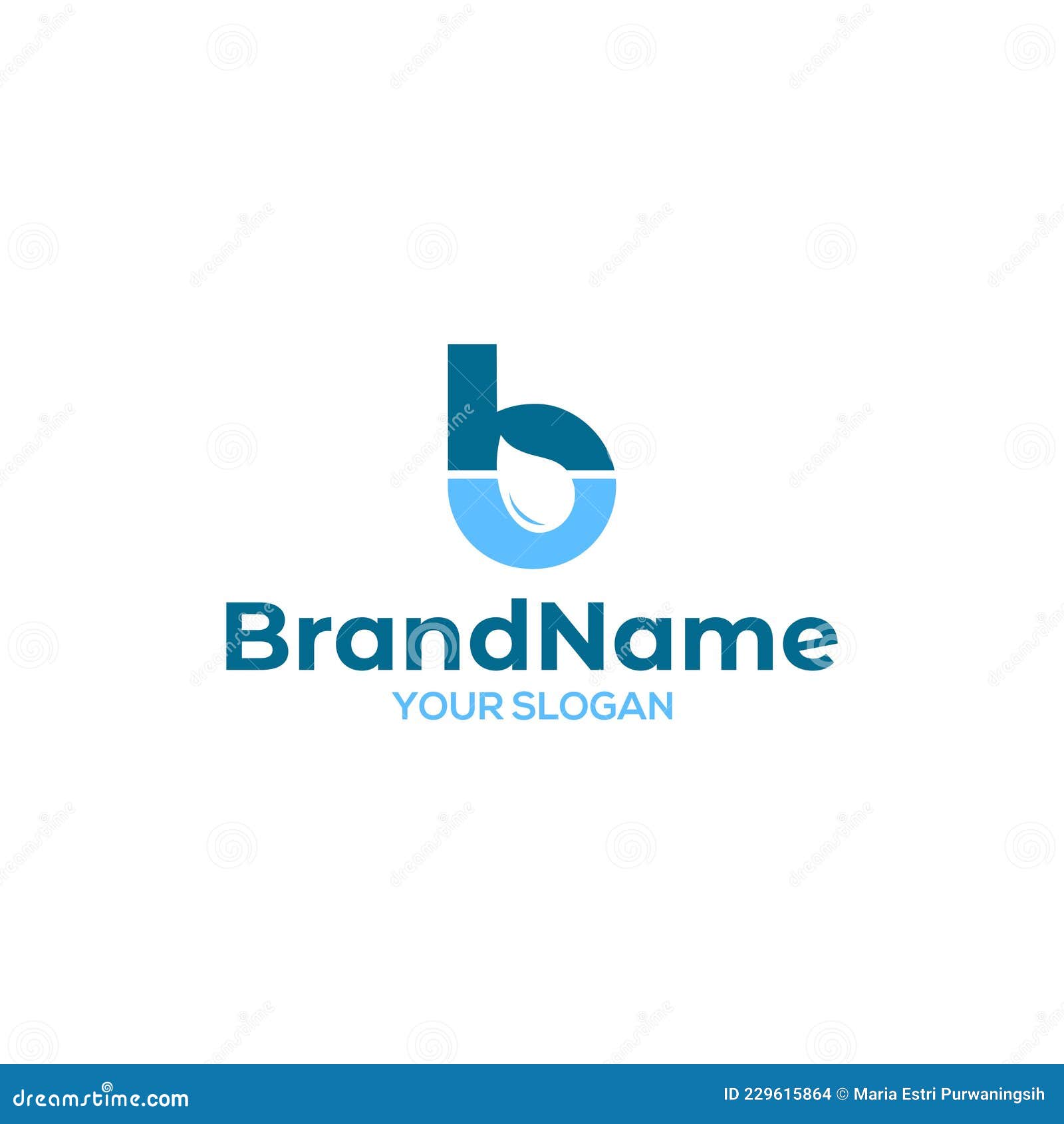 HB Water Logo Design Vector Stock Vector - Illustration of fluid ...