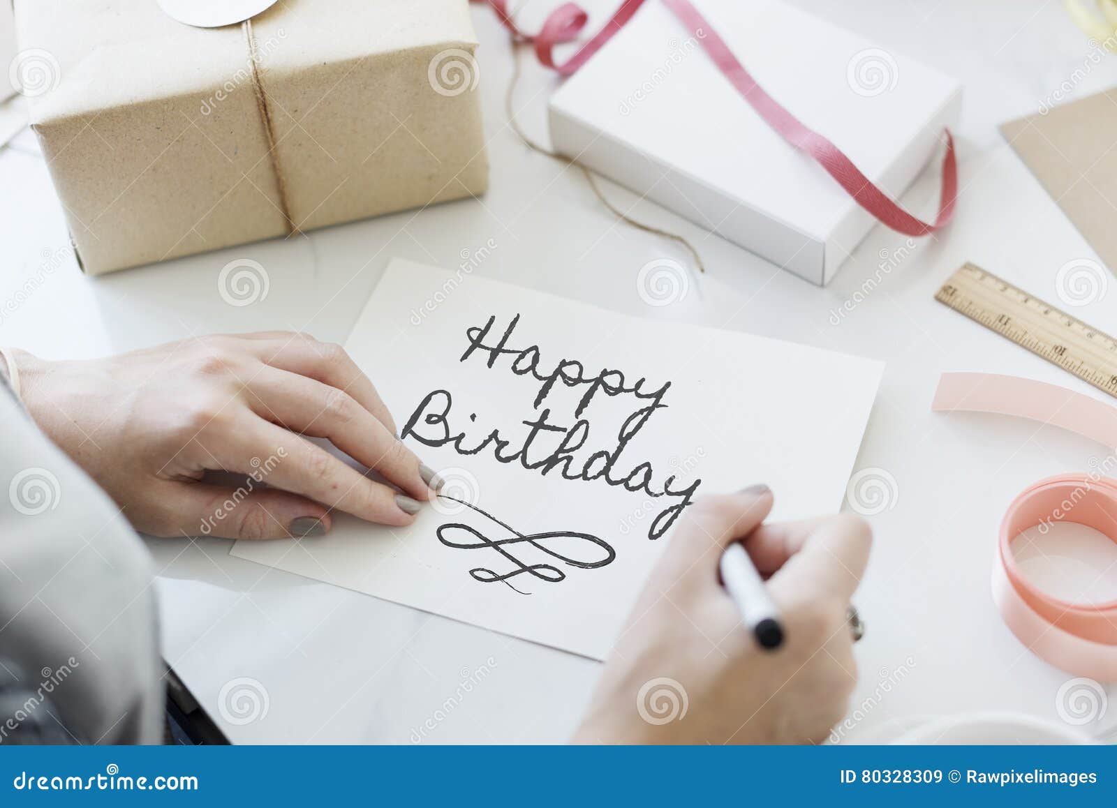 HBD Happy Birthday Celebration Congratulation Party Concept Stock Image ...
