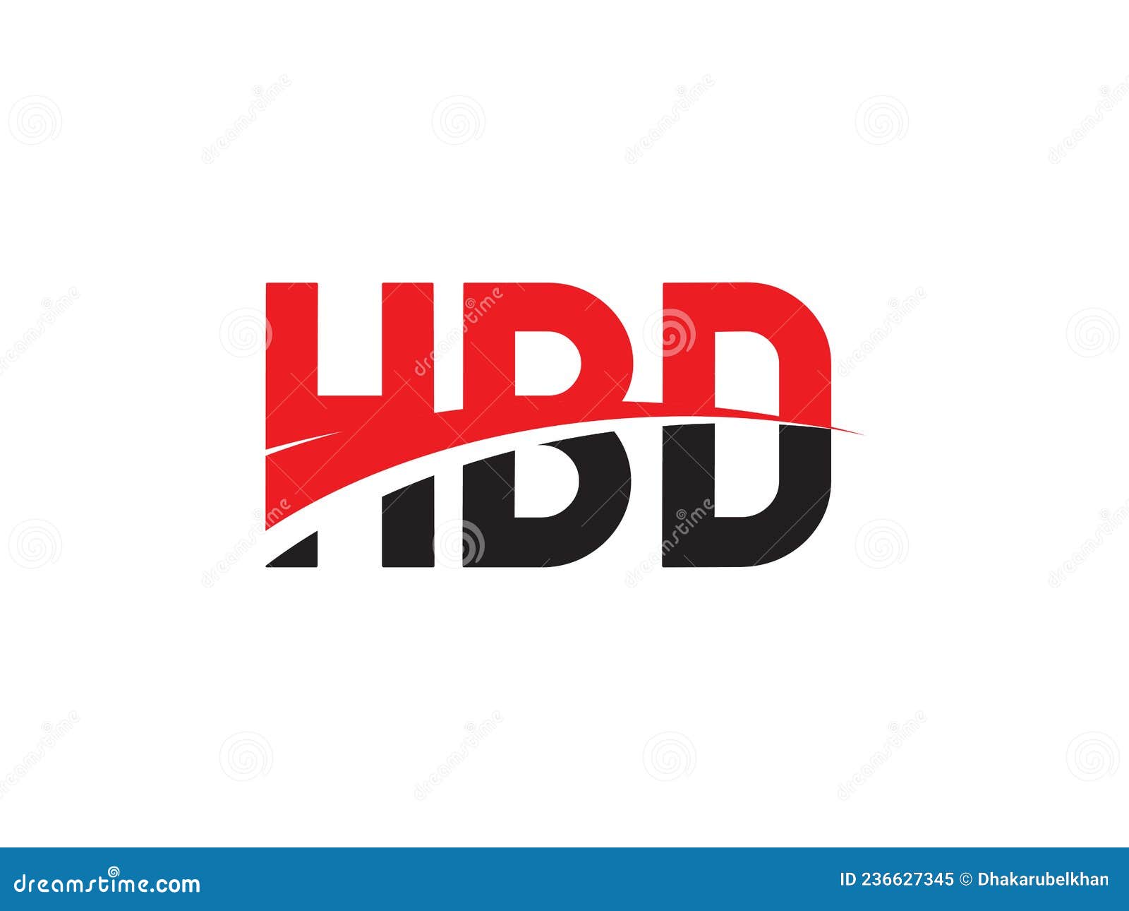HBD Letter Initial Logo Design Vector Illustration Stock Vector ...