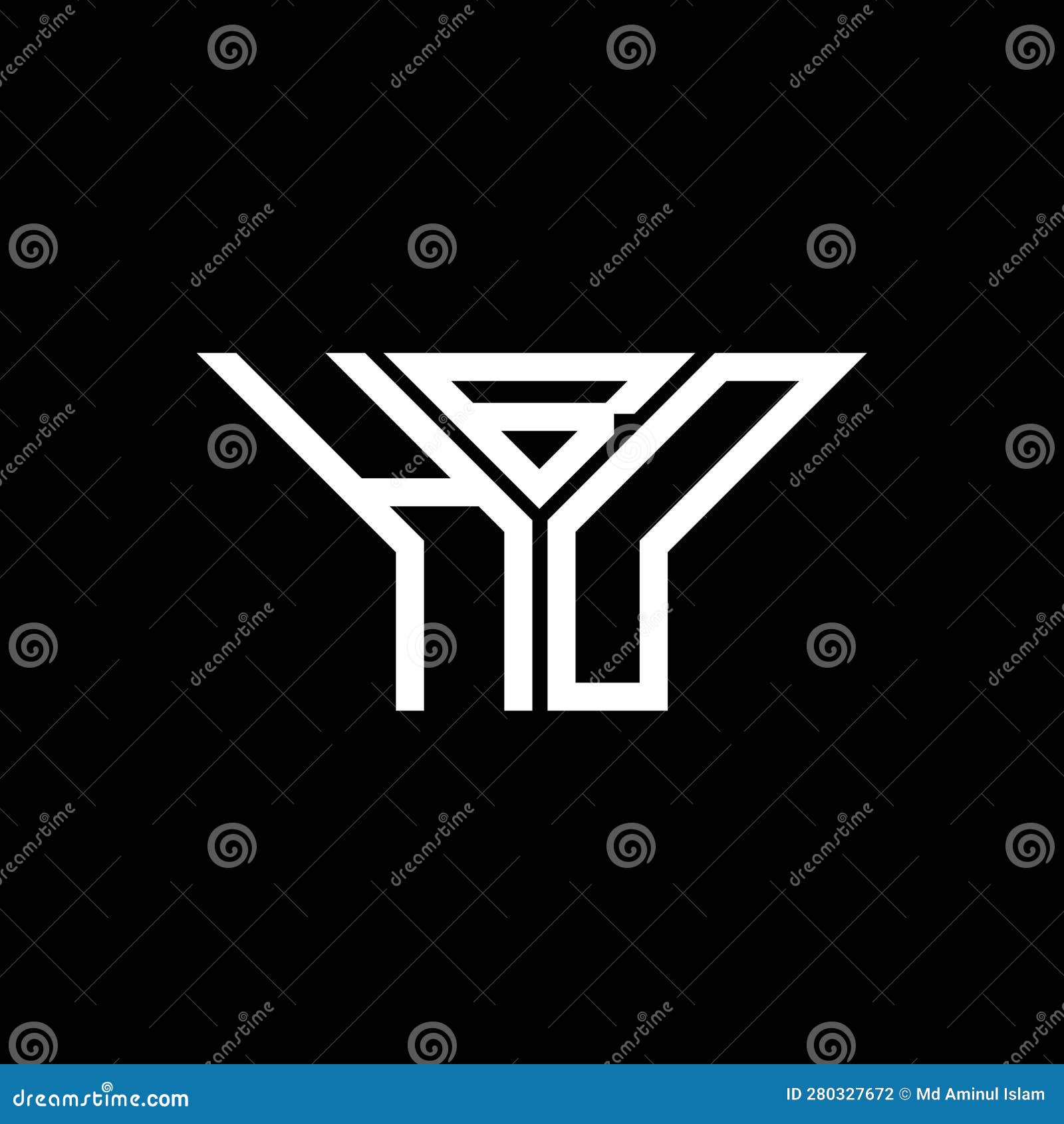 HBD Letter Logo Creative Design with Vector Graphic, HBD Simple and ...