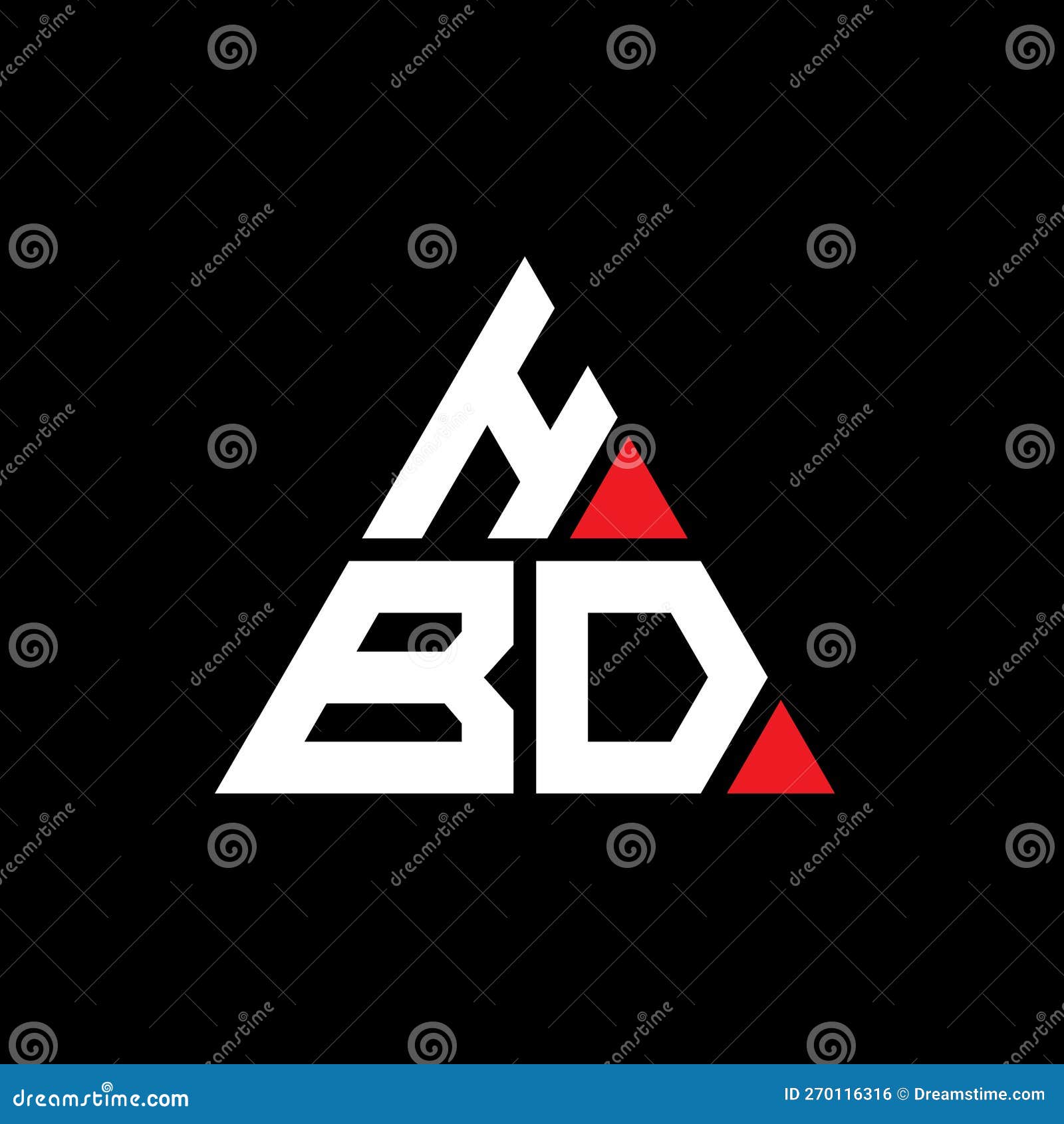 HBD Triangle Letter Logo Design with Triangle Shape. HBD Triangle Logo ...