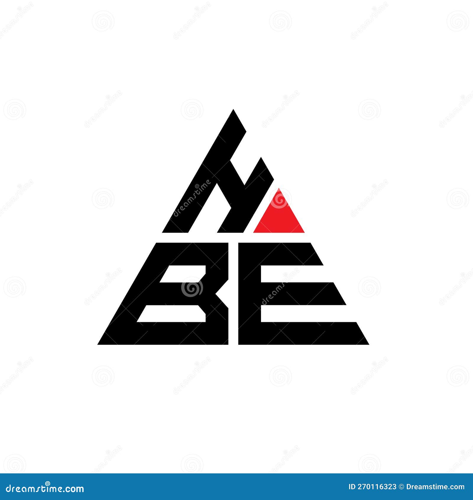 HBE Triangle Letter Logo Design with Triangle Shape. HBE Triangle Logo ...