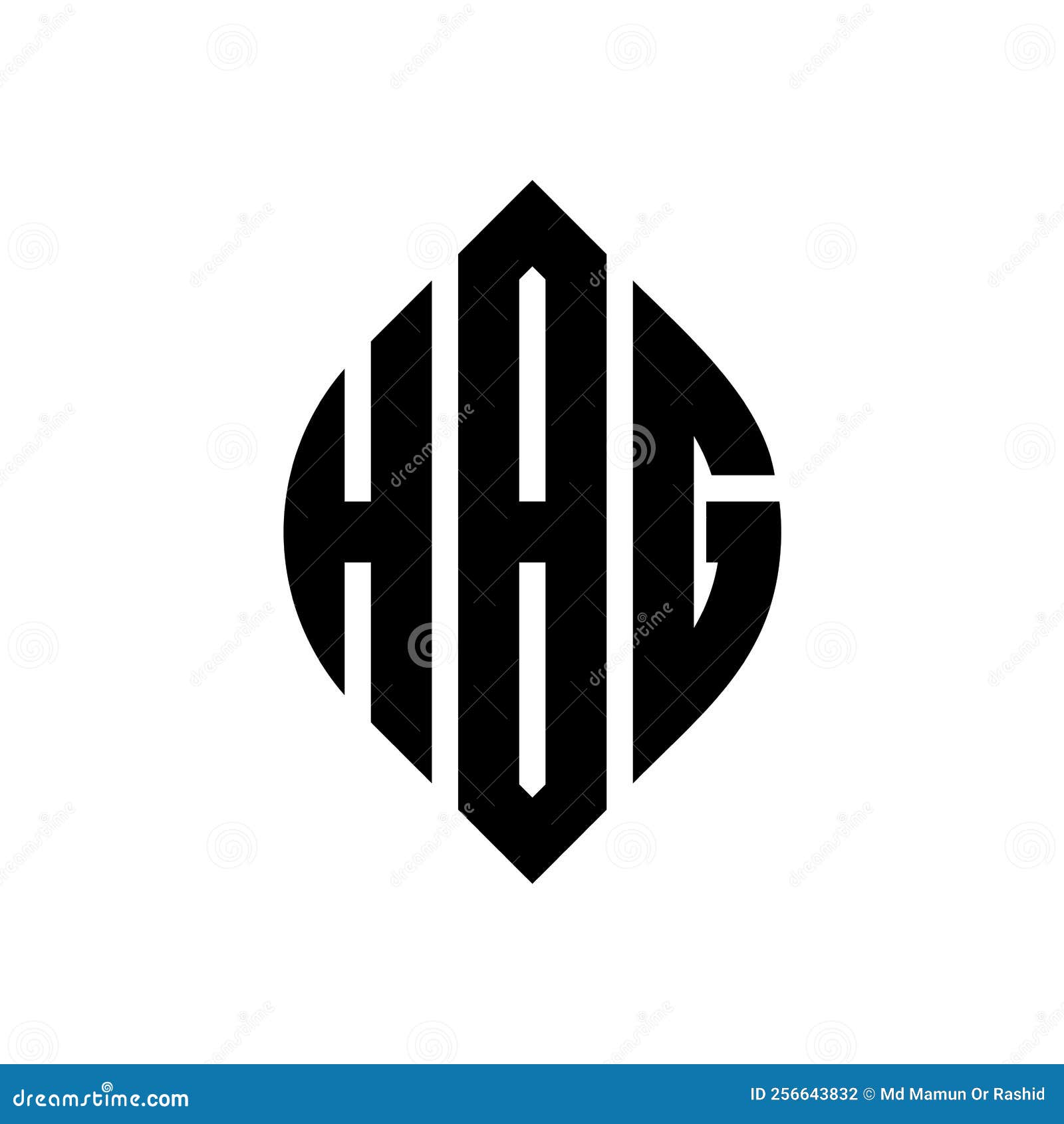 HBG Circle Letter Logo Design with Circle and Ellipse Shape. HBG ...