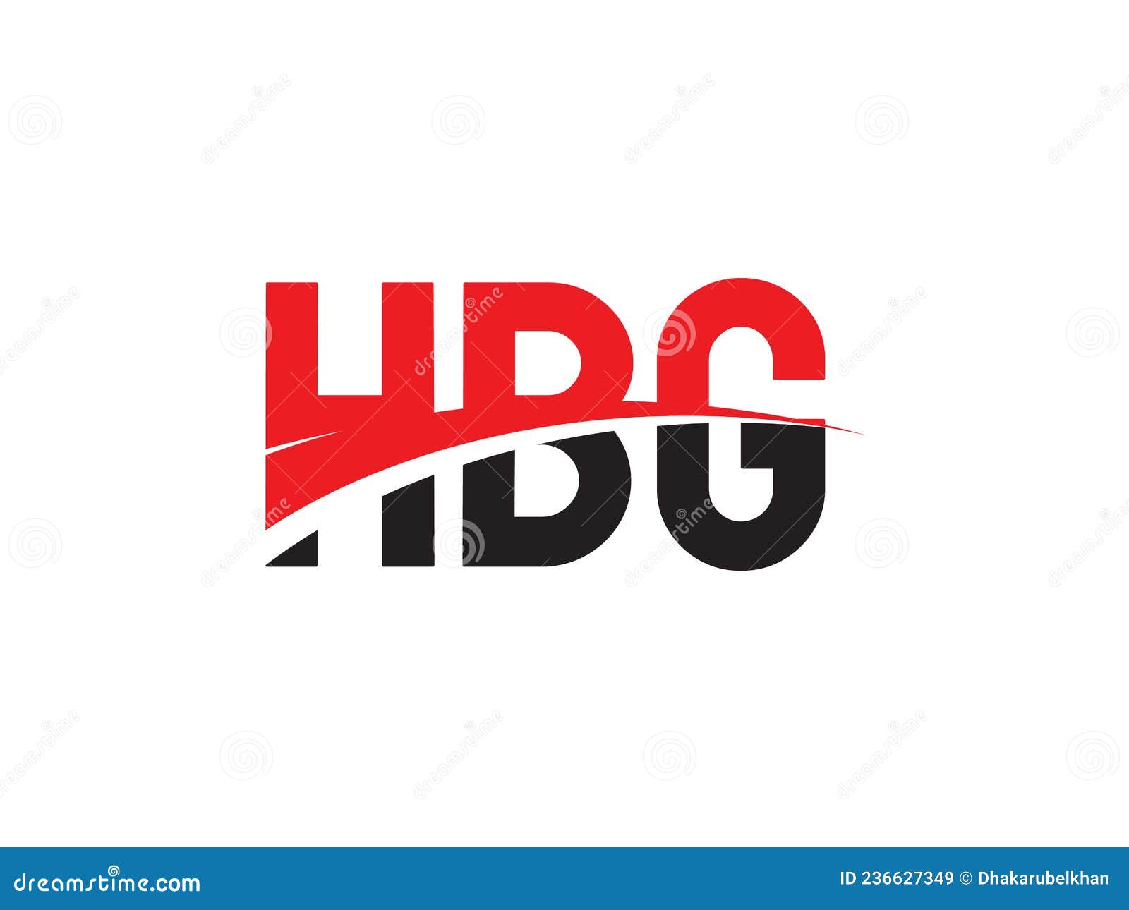 HBG Letter Initial Logo Design Vector Illustration Stock Illustration ...