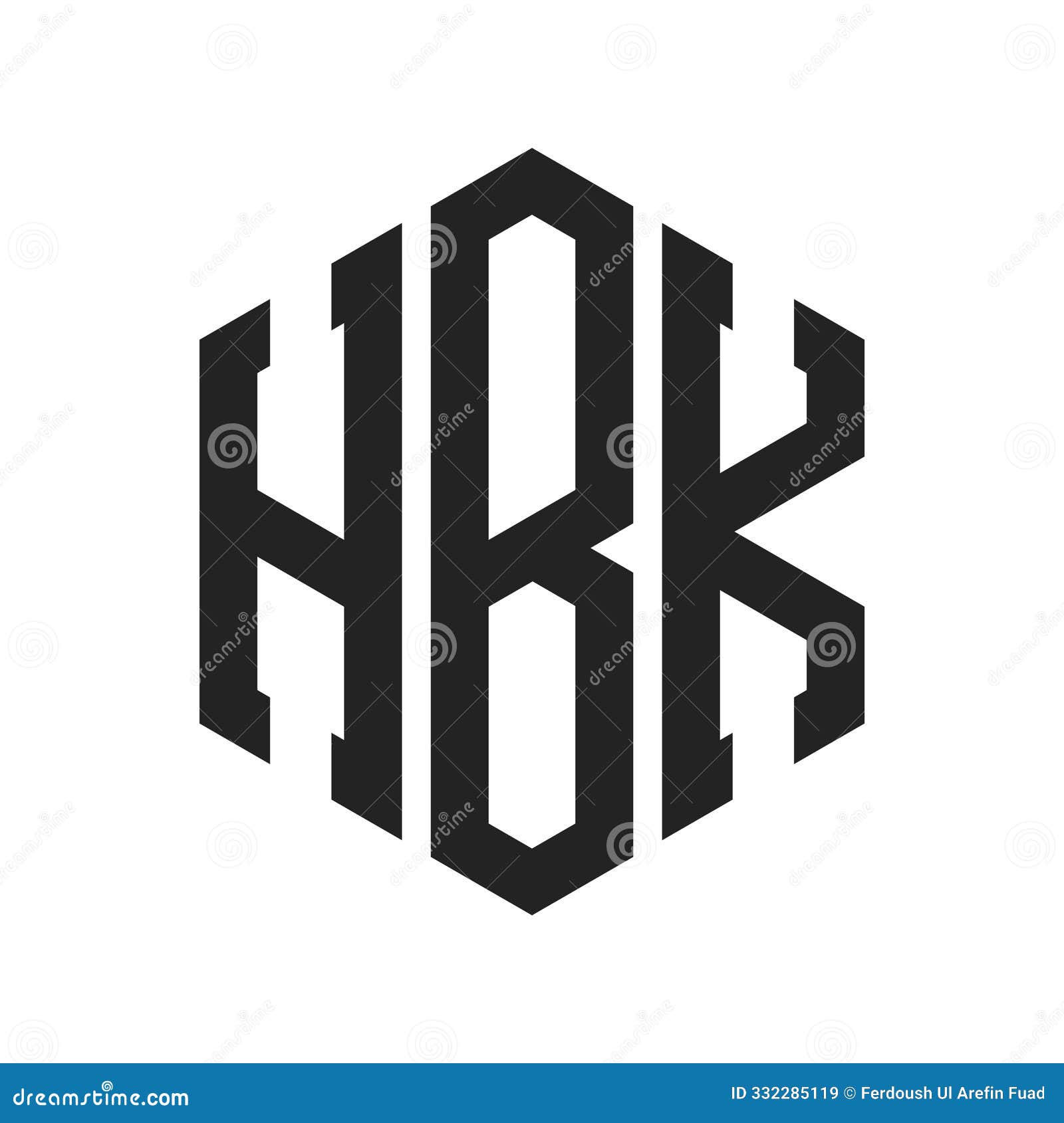 HBK Logo Design. Initial Letter HBK Monogram Logo Using Hexagon Shape ...