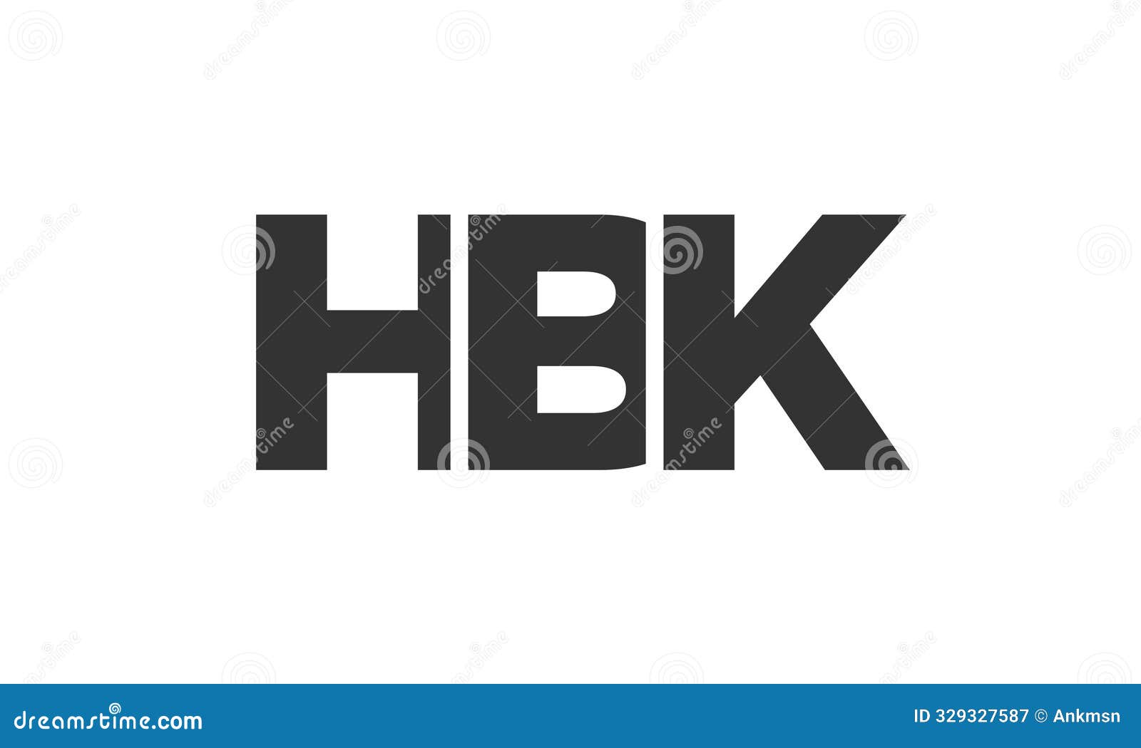 HBK Logo Design Template with Strong and Modern Bold Text. Initial ...