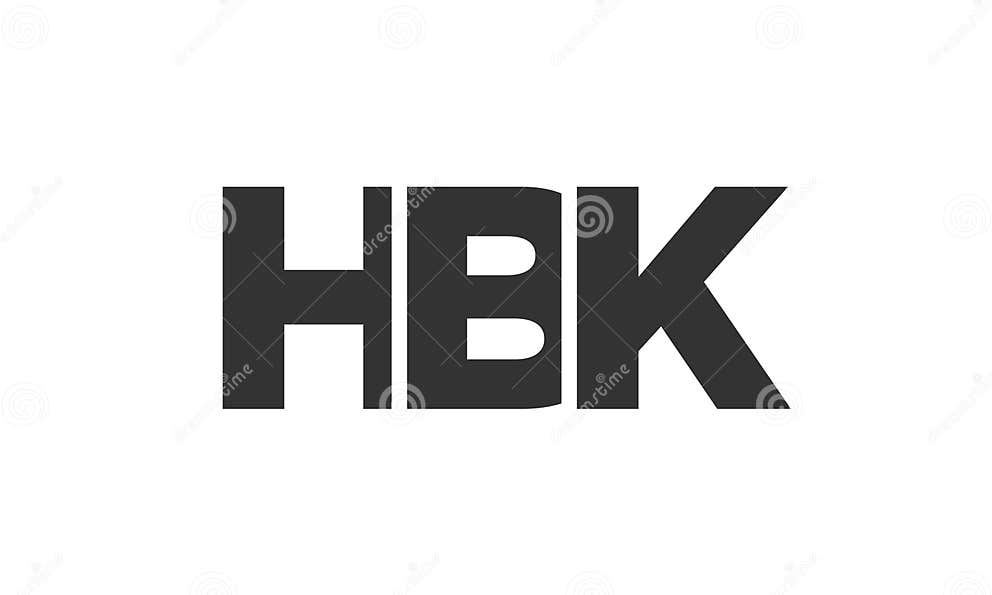 HBK Logo Design Template with Strong and Modern Bold Text. Initial ...
