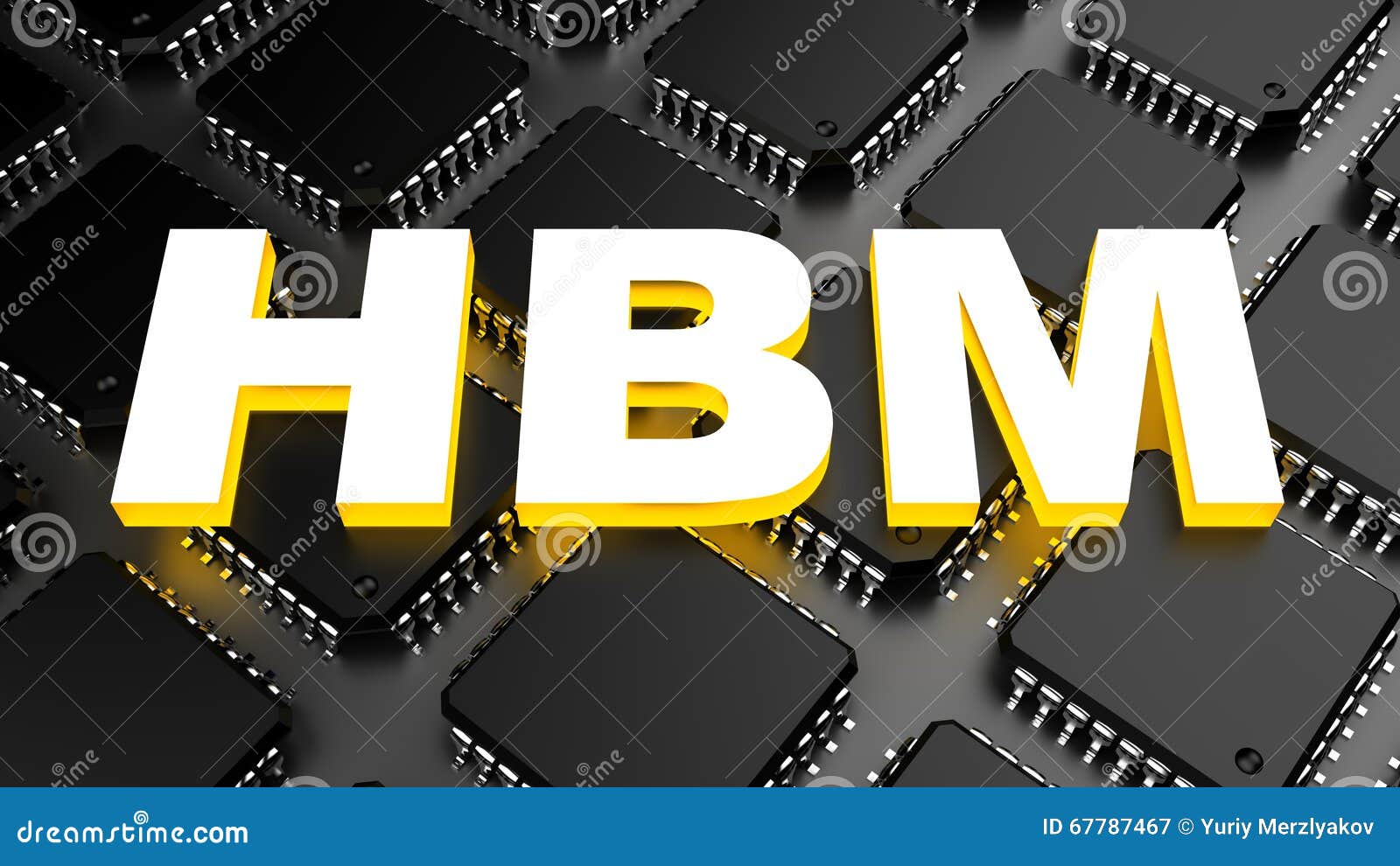 HBM (High Bandwidth Memory) Stock Illustration - Illustration of ...