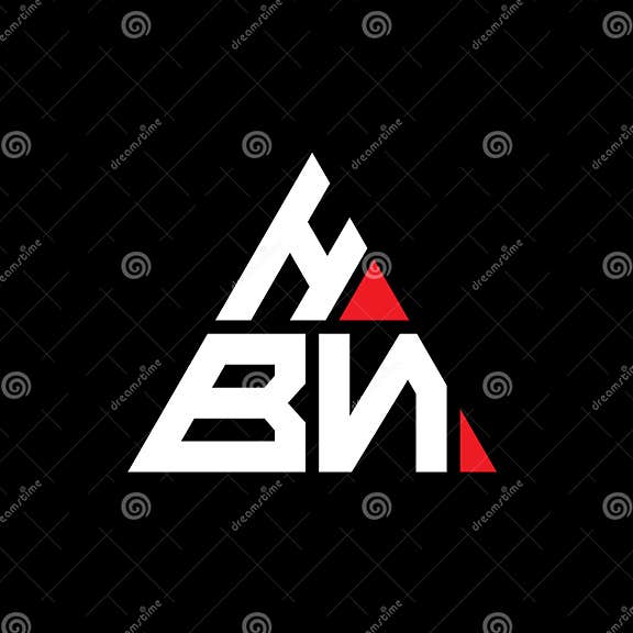 HBN Triangle Letter Logo Design with Triangle Shape. HBN Triangle Logo ...