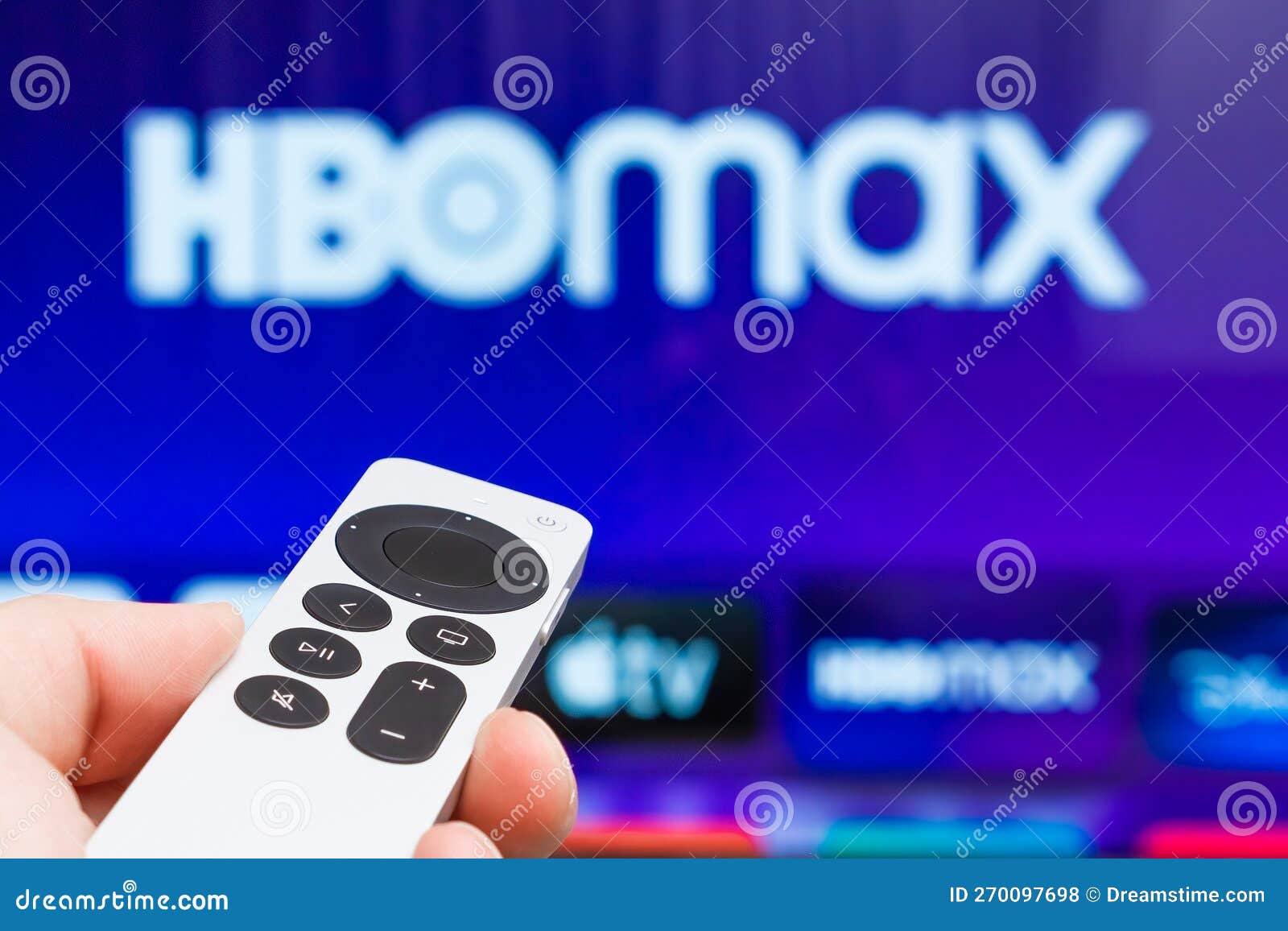 HBO Max on Apple TV Showing on the Screen of TV Editorial Stock Photo ...