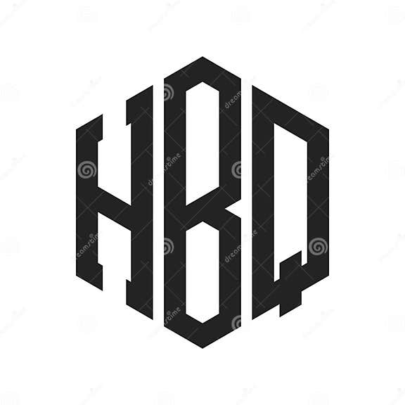 HBQ Logo Design. Initial Letter HBQ Monogram Logo Using Hexagon Shape ...